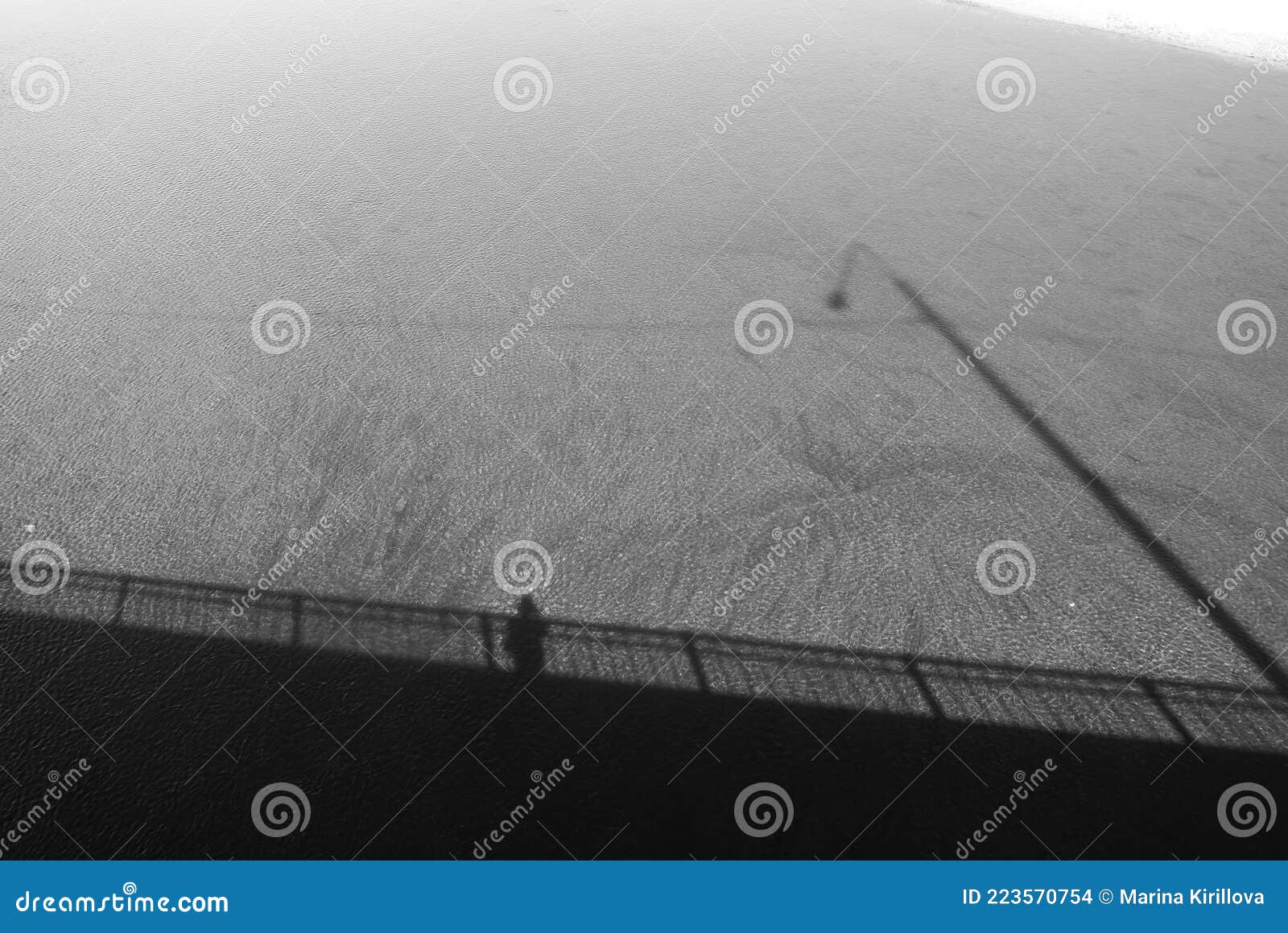 The Shadow of the Bridge on the Water Stock Photo - Image of river ...
