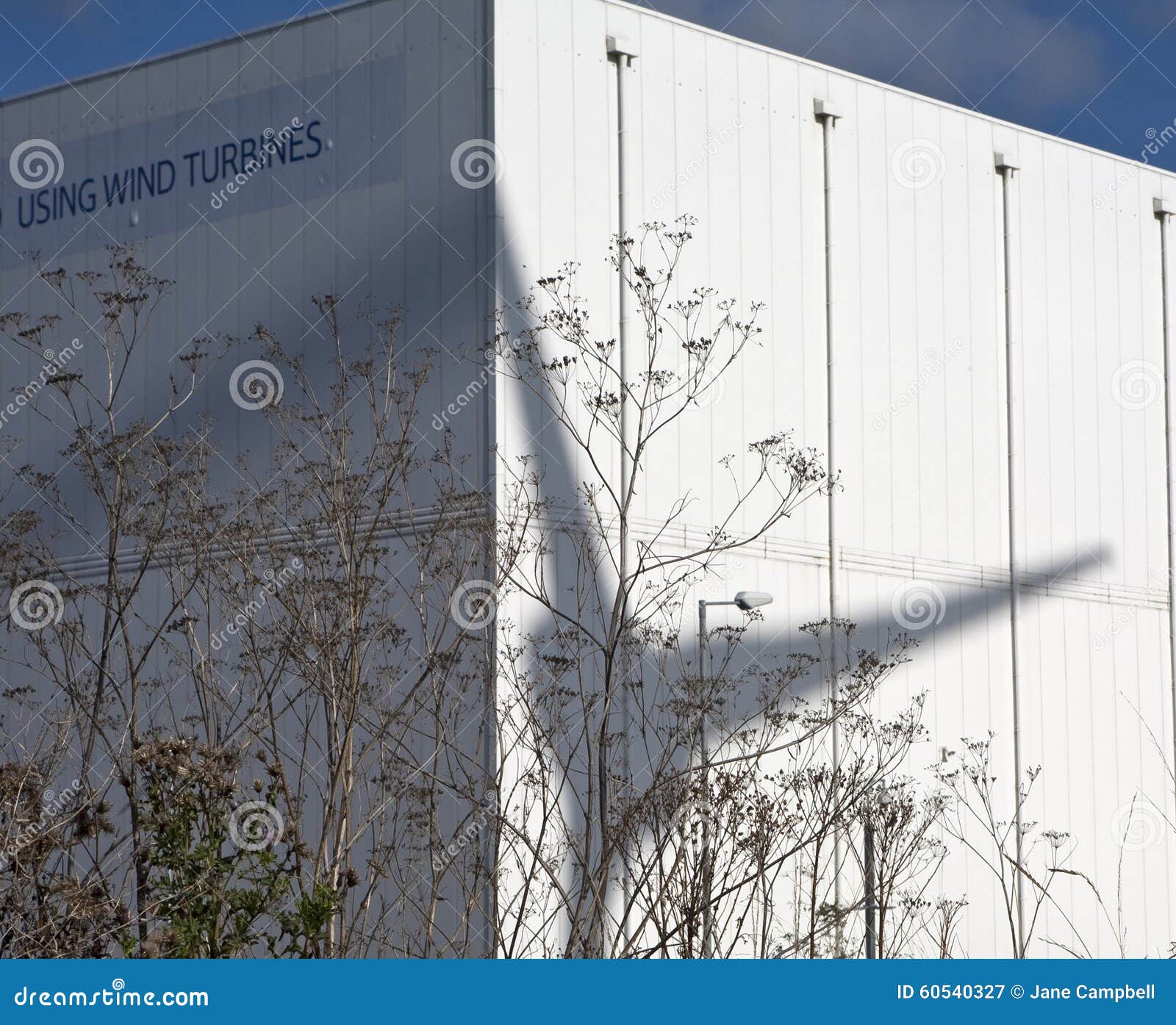 Shadow on a Building stock image. Image of turbine, wind - 60540327