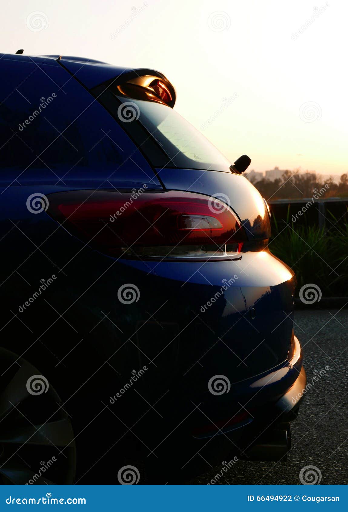 The Shadow of Car Shape at Sunset Stock Photo - Image of sunrise, river ...