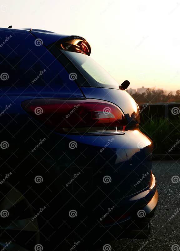 The Shadow of Car Shape at Sunset Stock Photo - Image of sunrise, river ...
