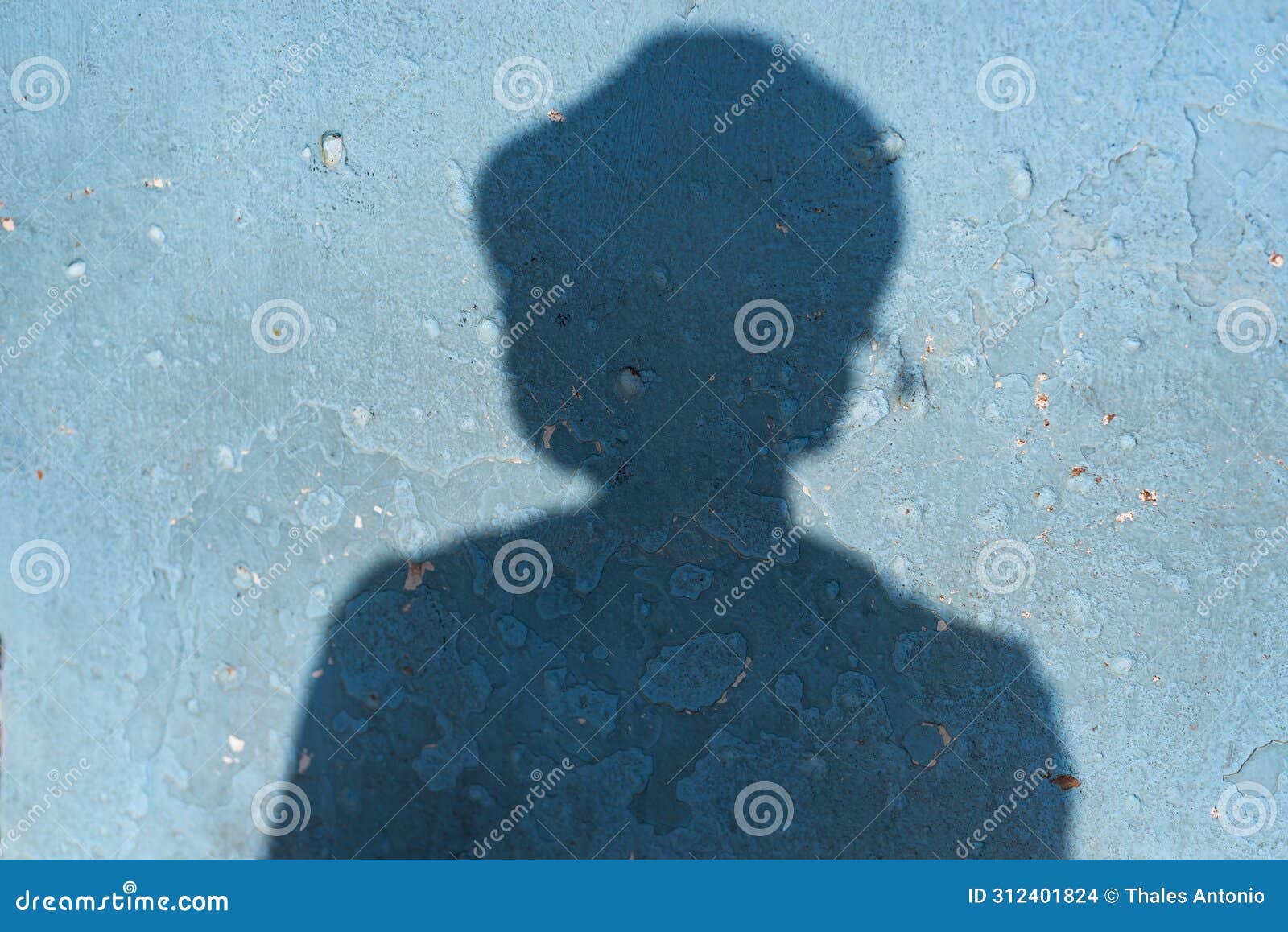 Shadow Cast on a Wall by an Unidentified Person Stock Photo - Image of ...