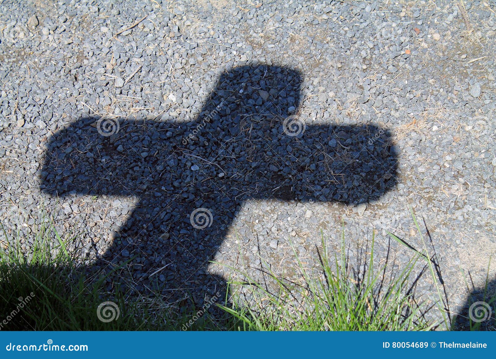 Shadow of a Cemetery Cross stock image. Image of peace - 80054689