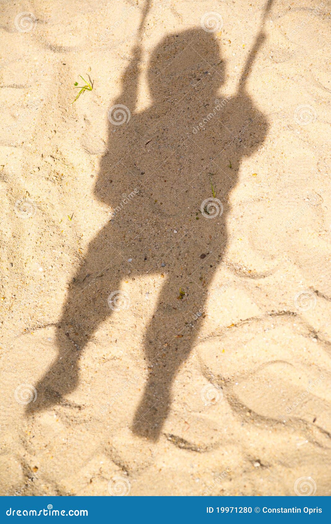 Shadow of child in swing stock photo. Image of toddler - 19971280