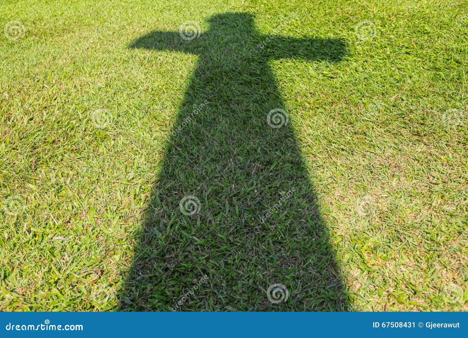 Shadow of Christian Cross on Green Grass Floor Stock Image - Image of ...