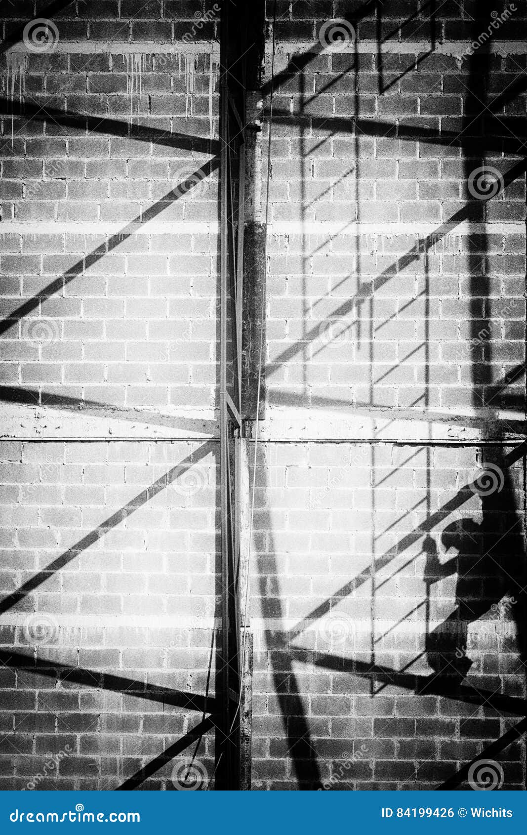Shadow of Climbing ladders stock photo. Image of facade - 84199426