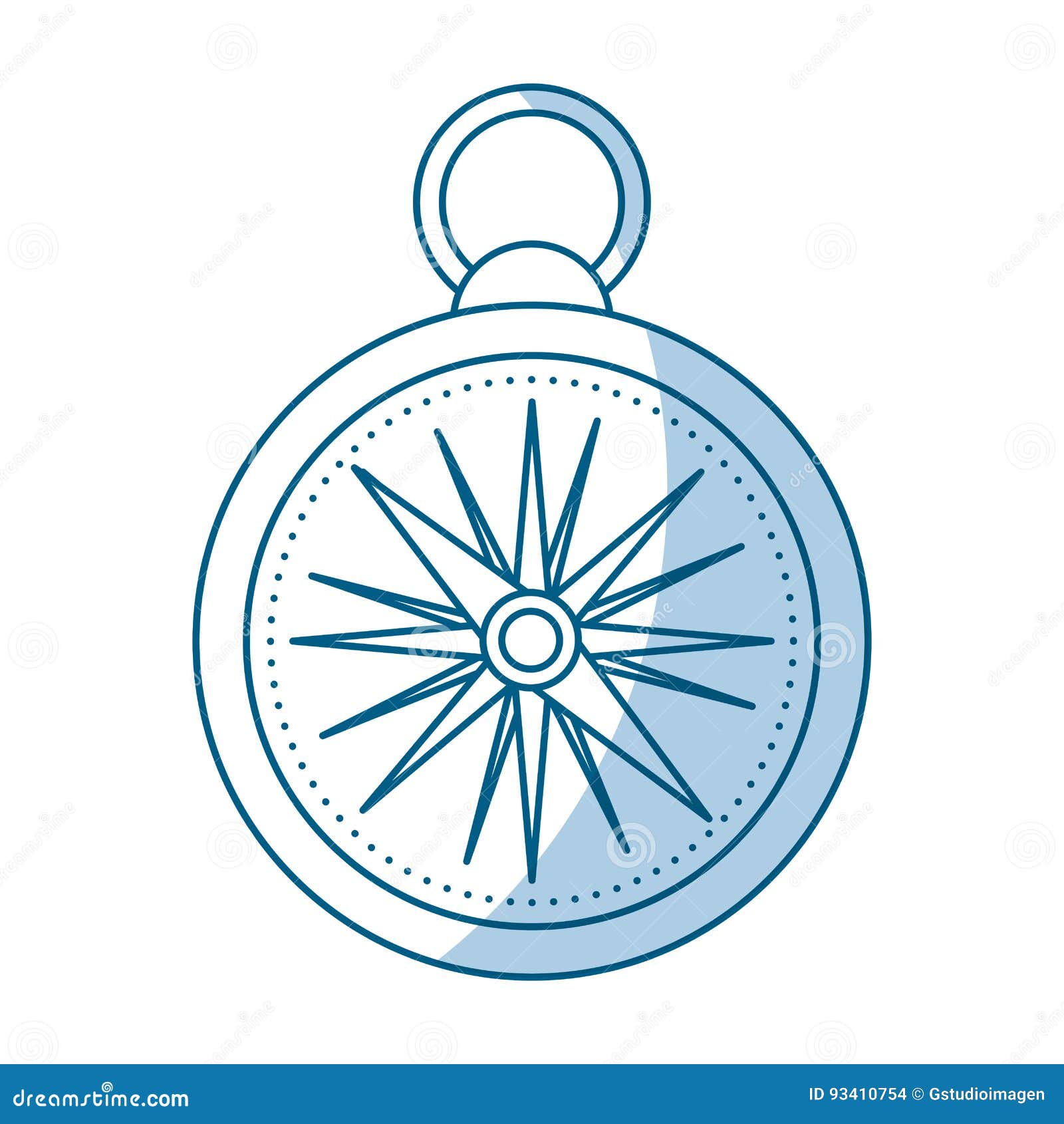 Shadow compass cartoon stock vector. Illustration of cartography - 93410754