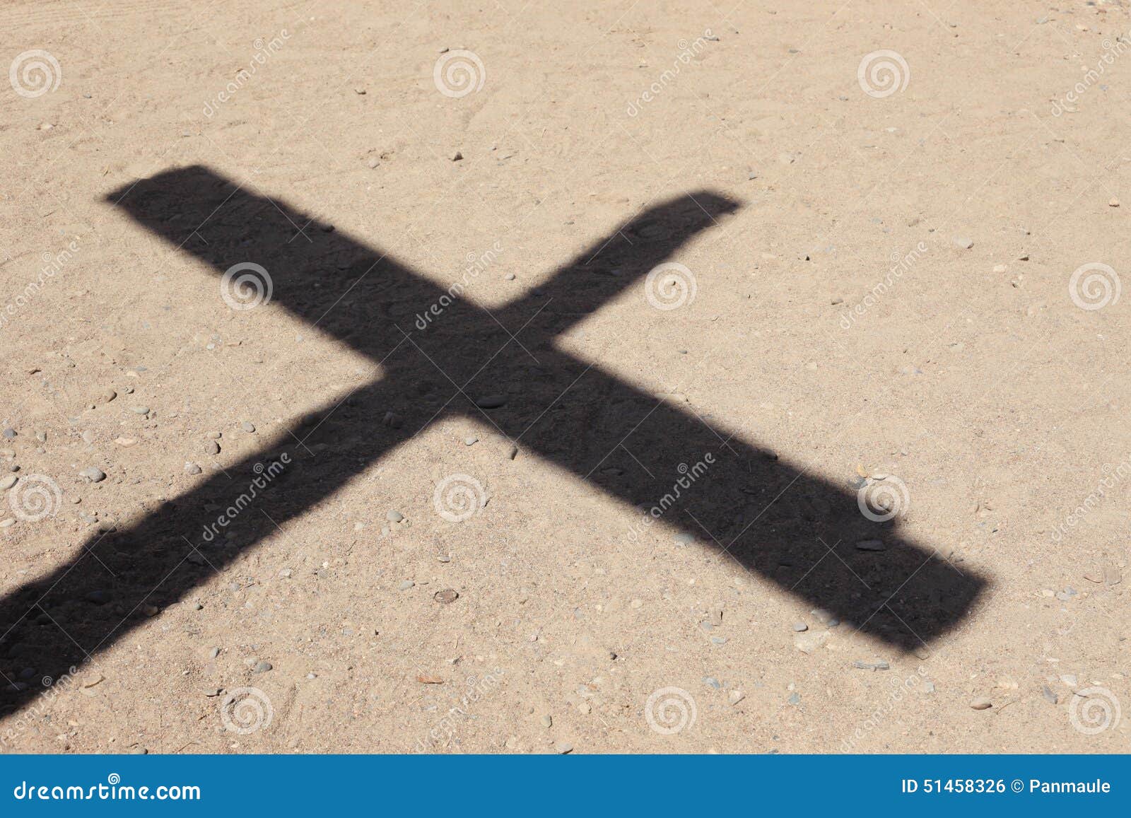 Shadow of the Cross stock photo. Image of symbol, sandy - 51458326