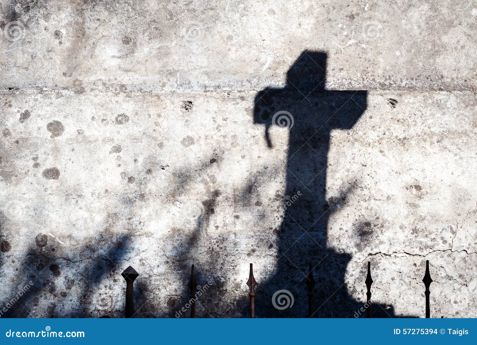 Shadow of a cross stock photo. Image of shape, concrete - 57275394