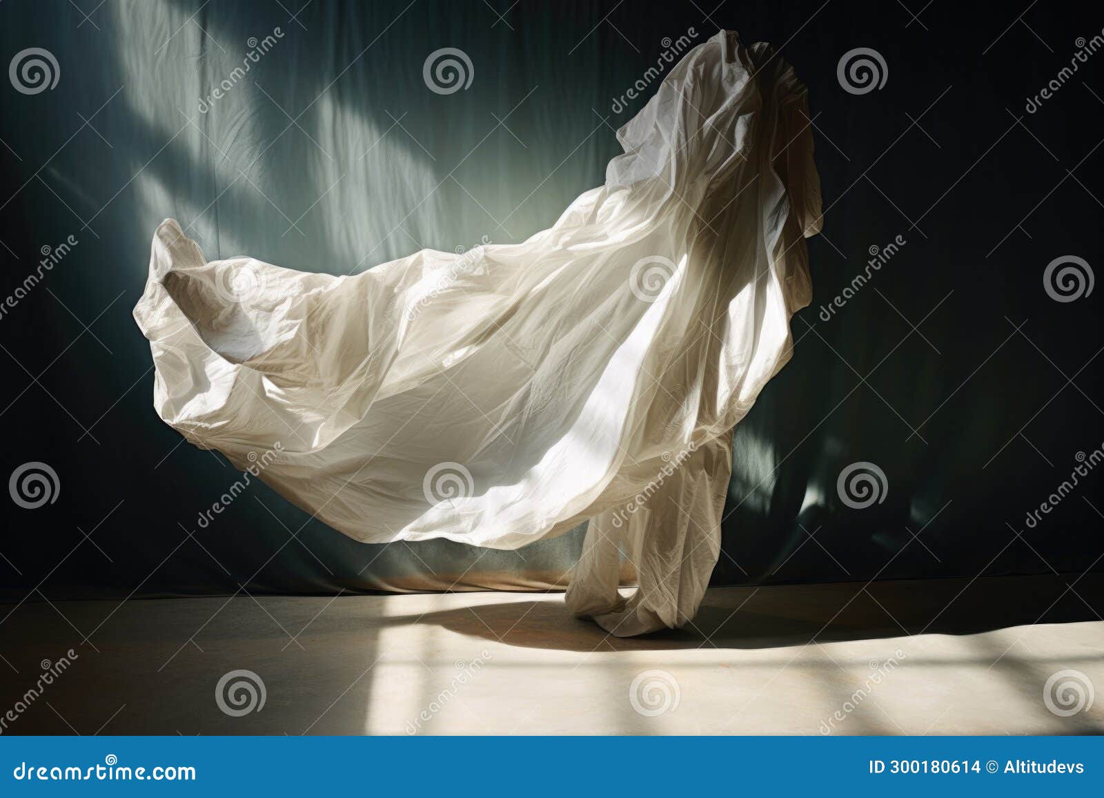 Shadow of a Crumpled Cloth Appearing Like a Ghost Stock Photo - Image ...