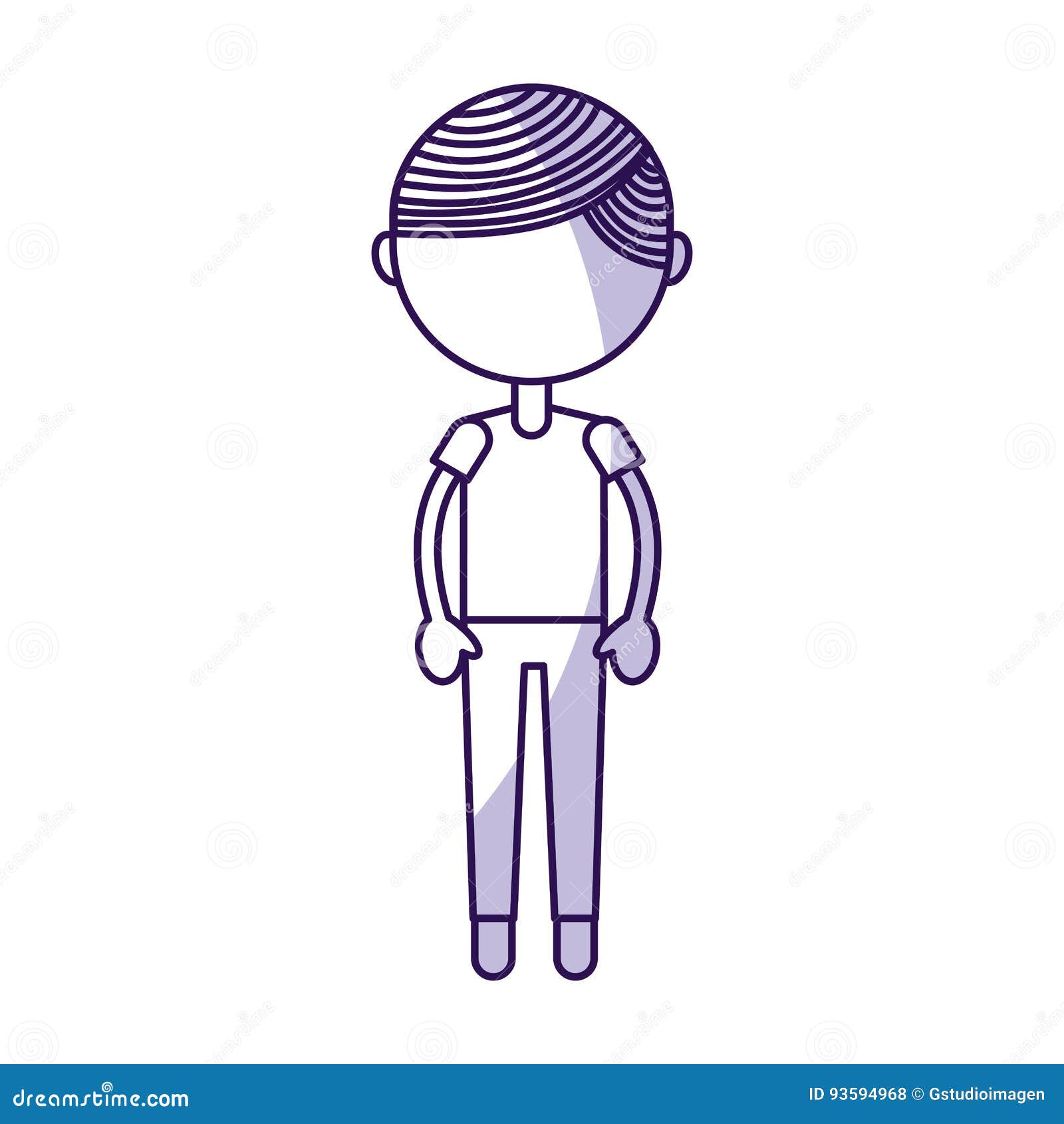 Shadow cute boy cartoon stock vector. Illustration of born - 93594968