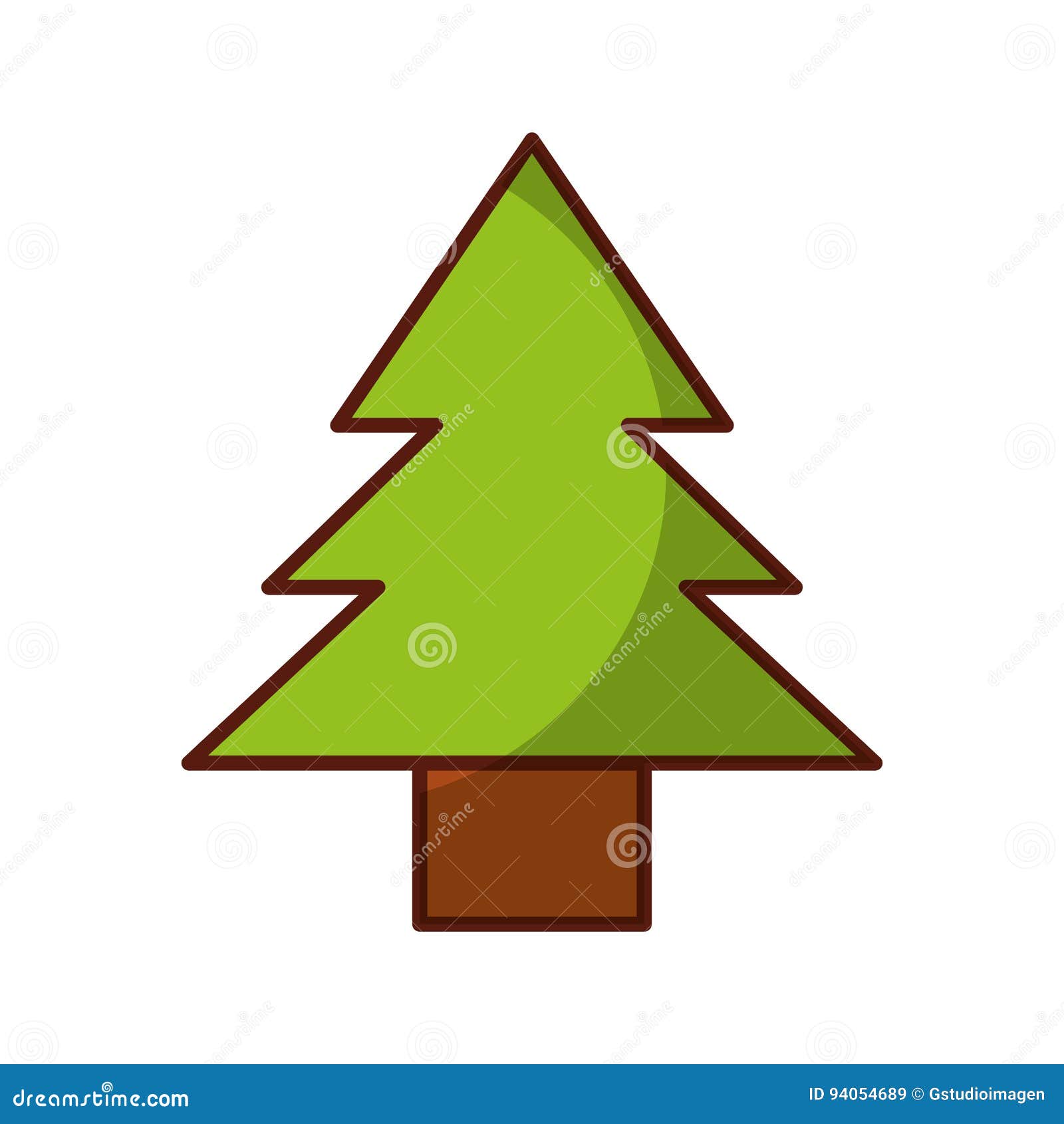 Shadow cute tree cartoon stock vector. Illustration of graphic - 94054689