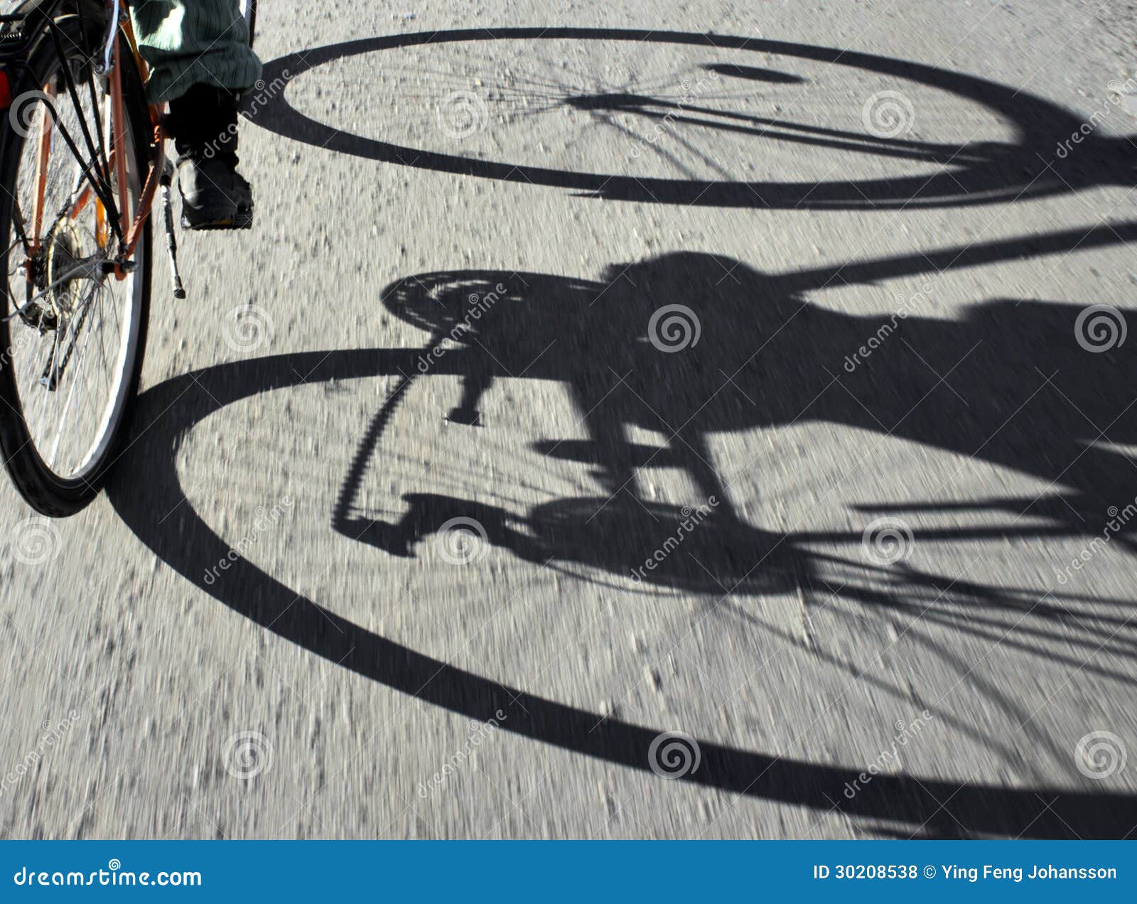 Shadow of cyclist stock photo. Image of bicycle, motion - 30208538
