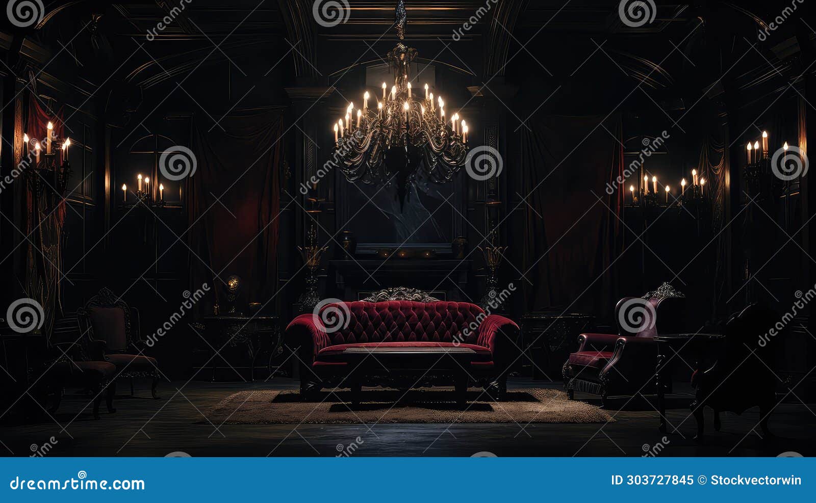Shadow Dark Interior Background Stock Illustration - Illustration of ...