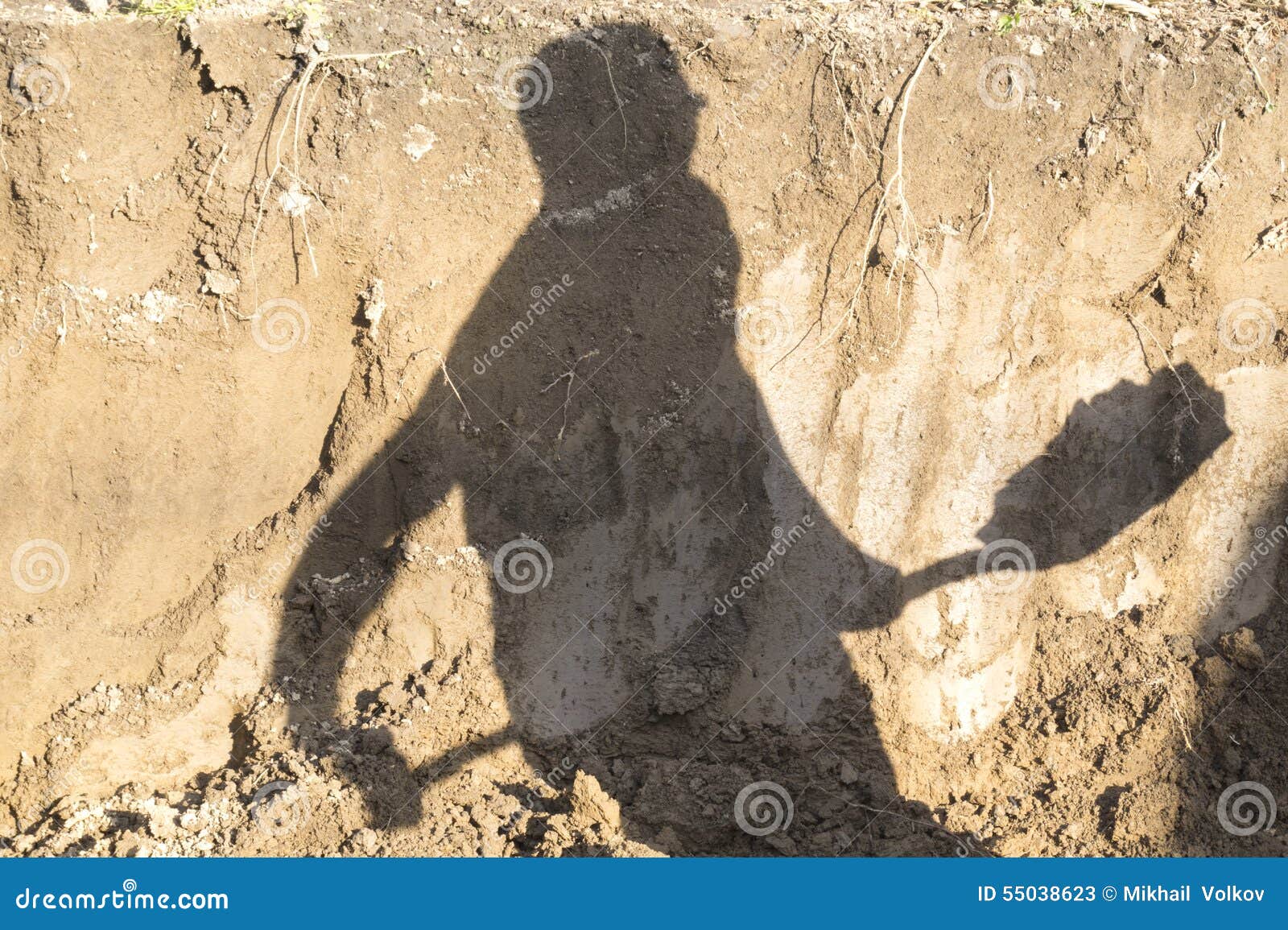 Shadow digger stock image. Image of head, watching, blocks - 55038623