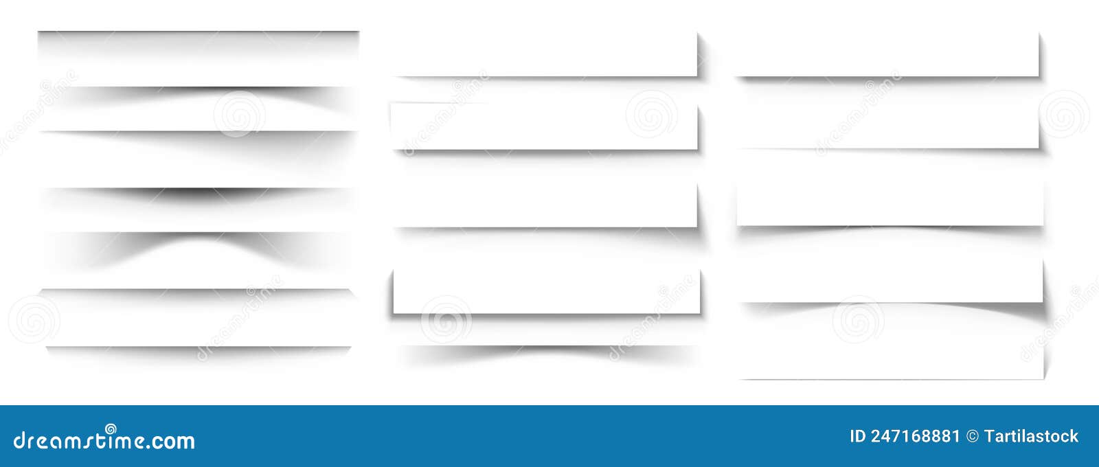 Shadow Divider. Realistic Paper Banner Shadow Effect, Banner Poster ...