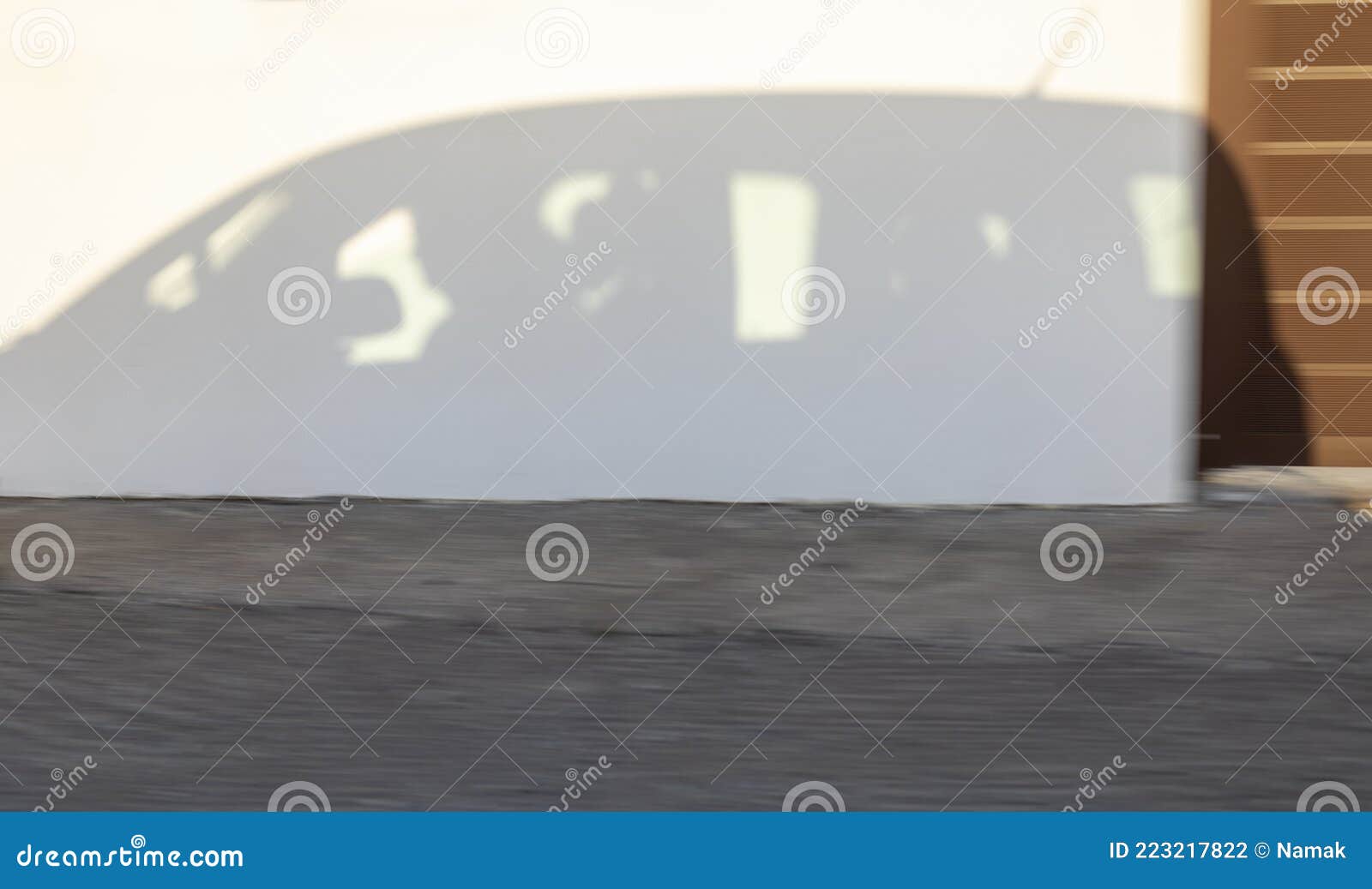 Shadow from a Driving Car on the Wall, Abstraction, Horizontal Stock ...