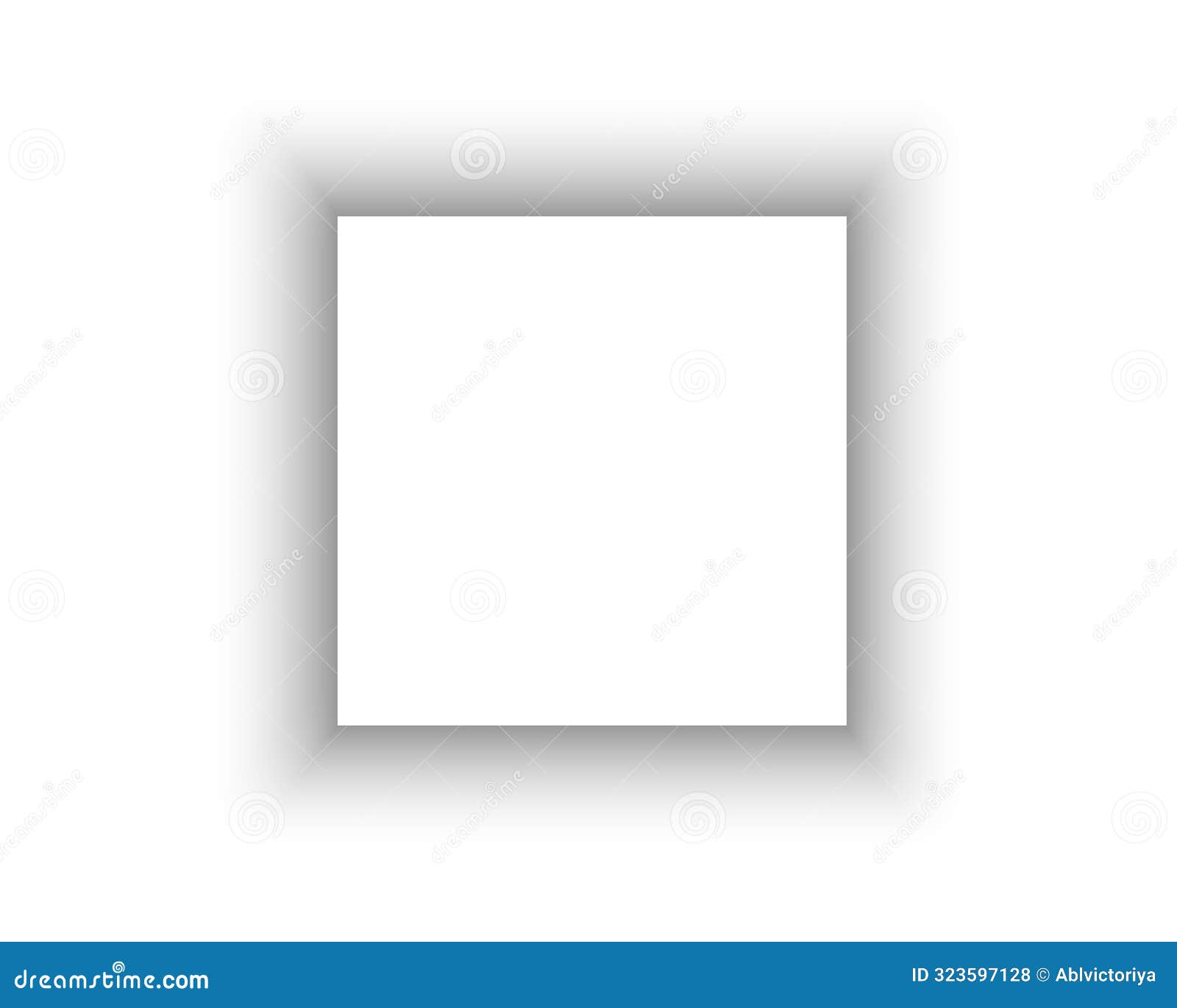 Shadow Effect of Square Packing Box or Picture. Soft Blurry Rectangular ...