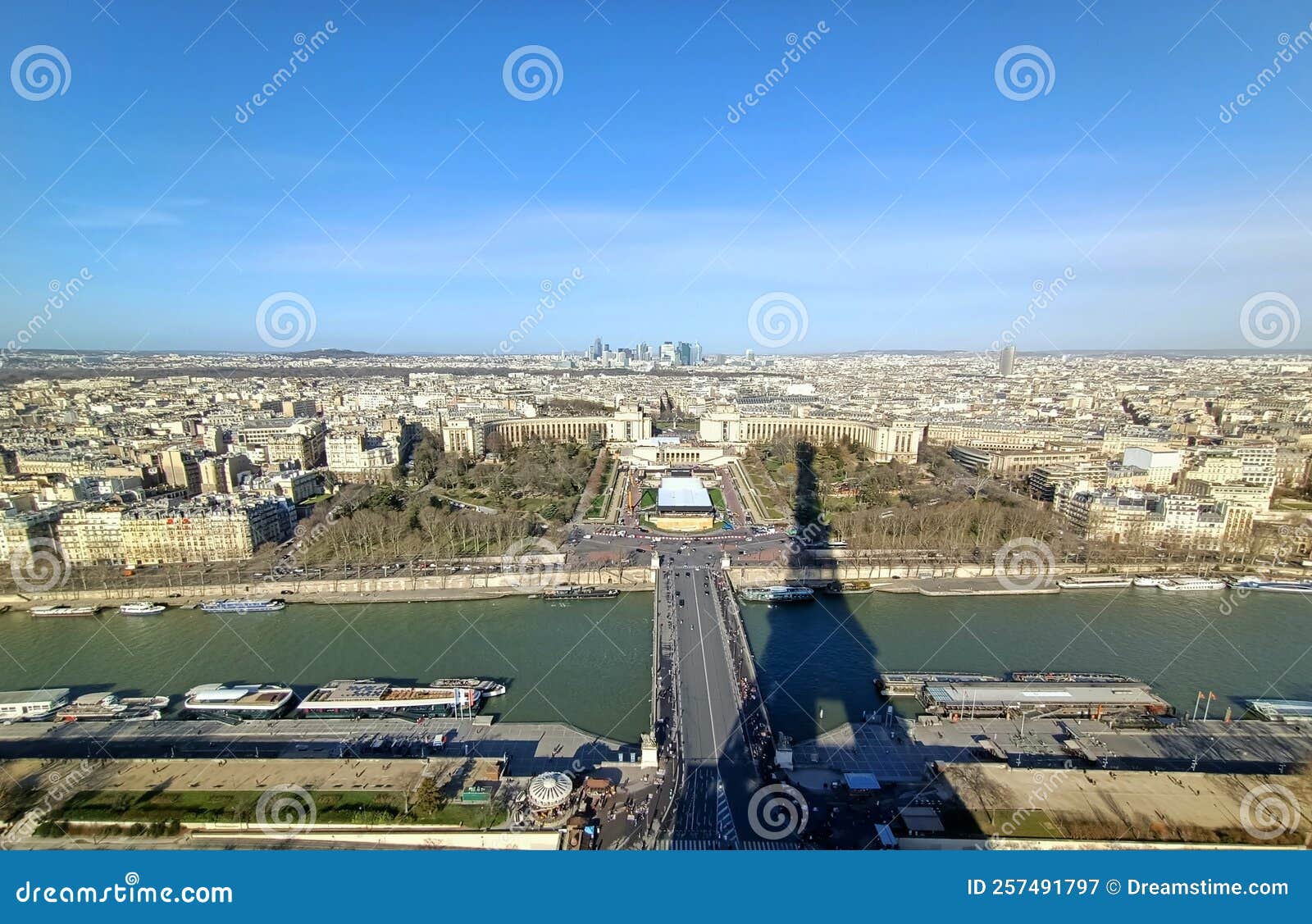 The Shadow of the Eiffel Tower Stock Image - Image of port, waterway ...