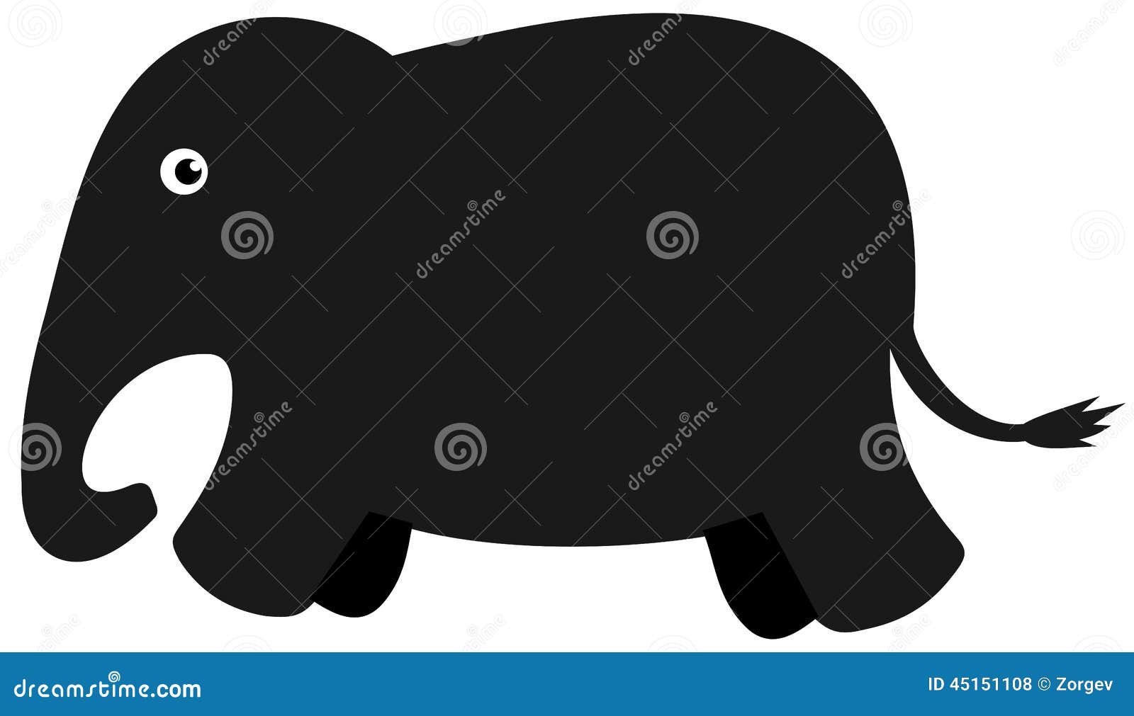 A shadow elephant stock illustration. Illustration of jumbo - 45151108