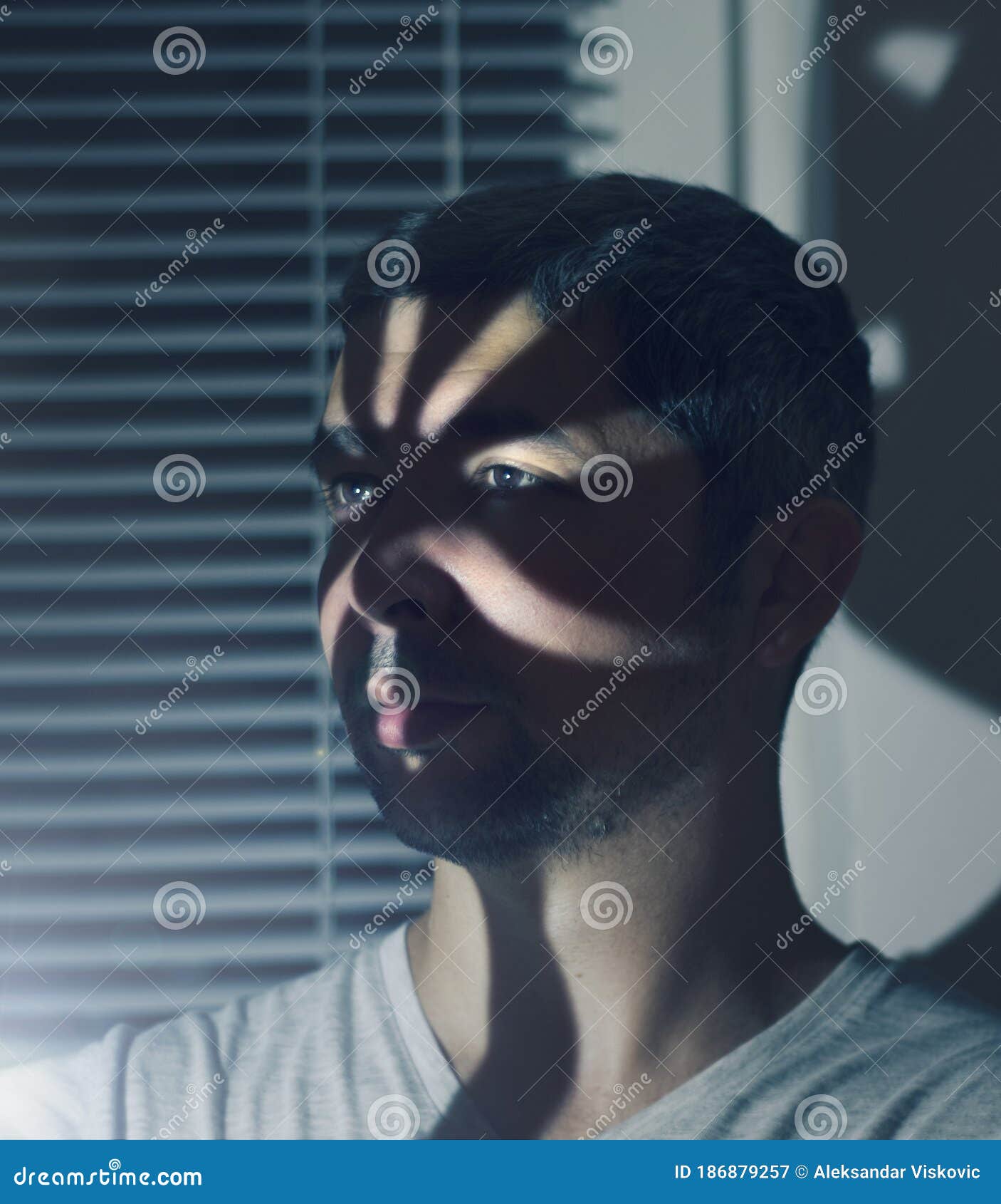 Shadow on a face stock image. Image of young, shadows - 186879257