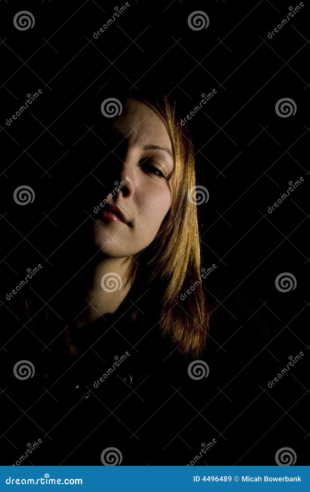 Shadow Face tilted right stock image. Image of teenage - 4496489