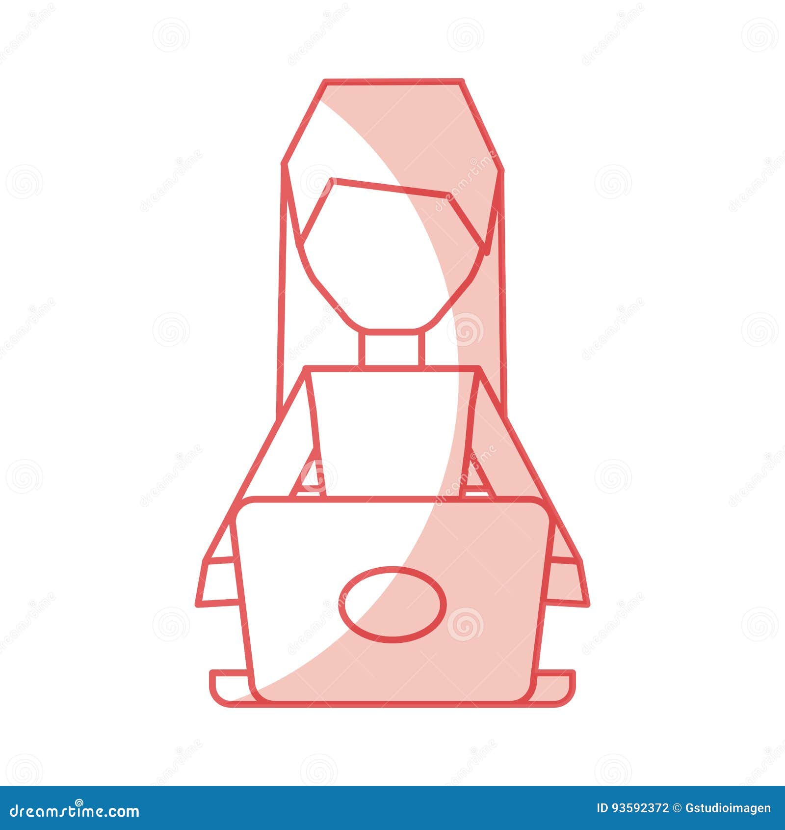 Shadow faceless cartoon stock vector. Illustration of black - 93592372