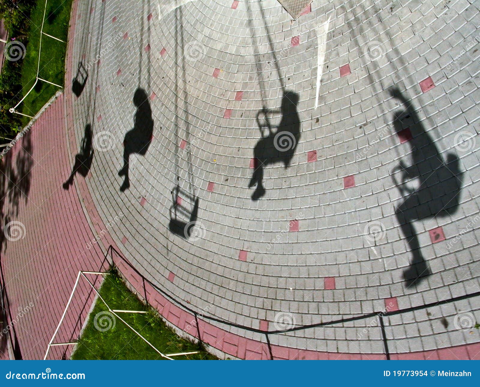 Shadow of Family on a Carousel Stock Photo - Image of laughter, leisure ...