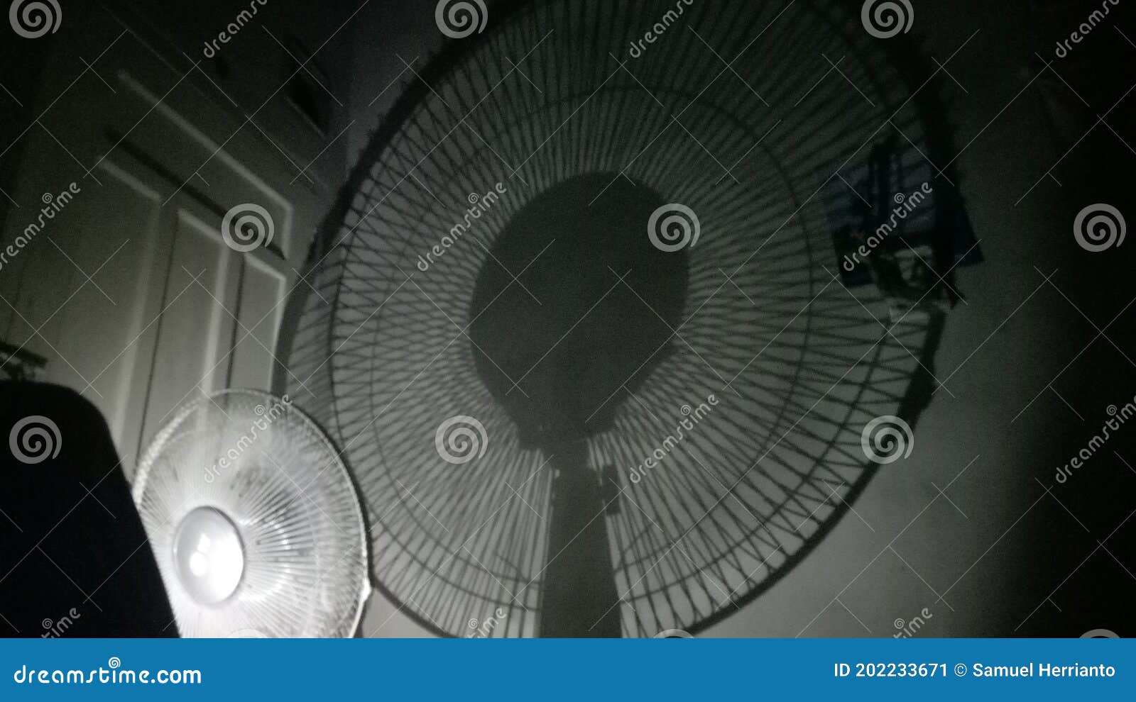 Shadow of fan stock image. Image of shadow, night, electrik - 202233671