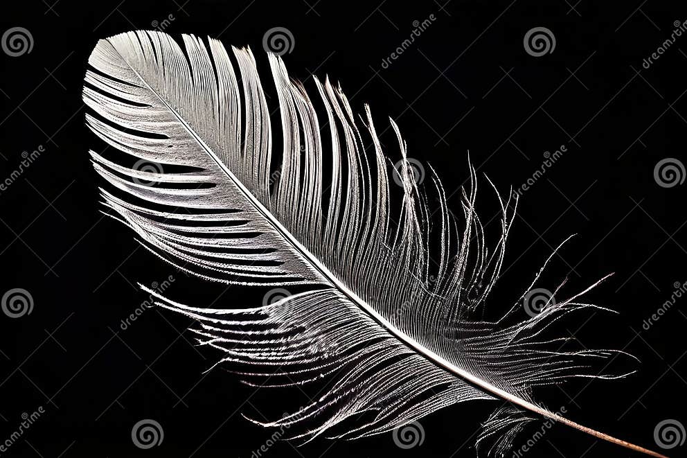 Shadow of a Feather Using a Macro Lens Capture the Delicate Shad Stock ...