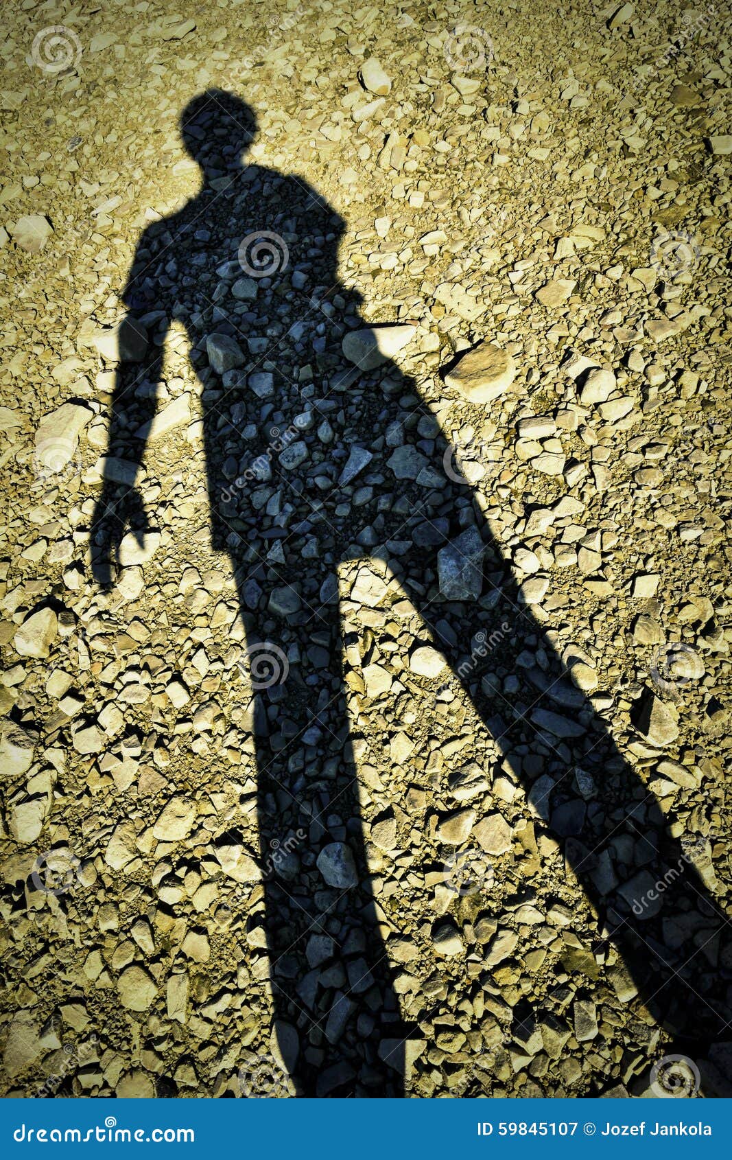 Shadow-figures Of Man And Woman In Sunset`s Beam Stock Photography ...