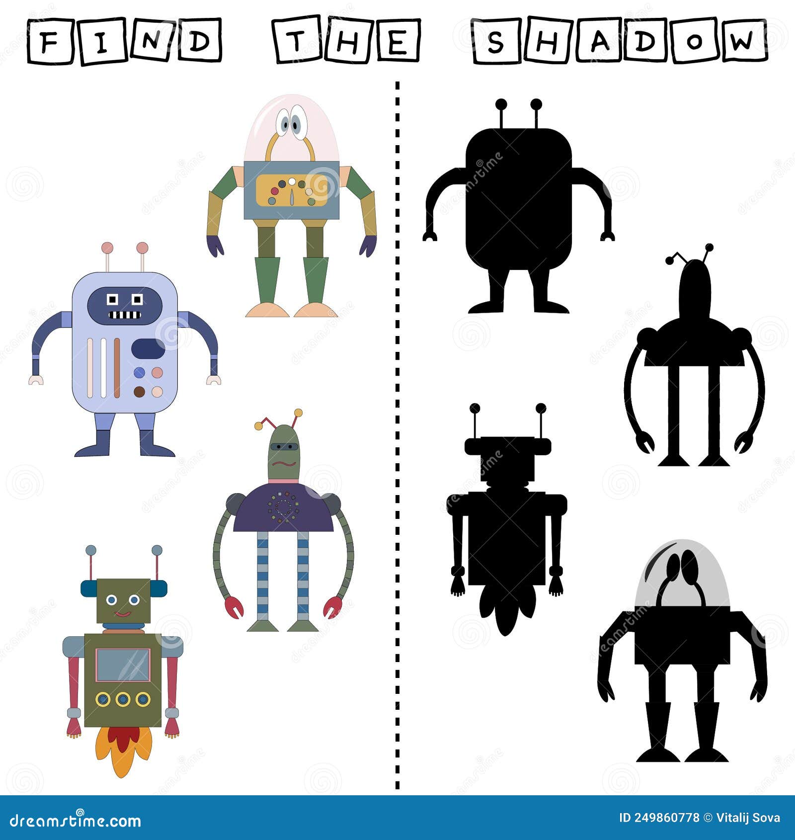 Shadow stock illustration. Illustration of preschool - 249860778