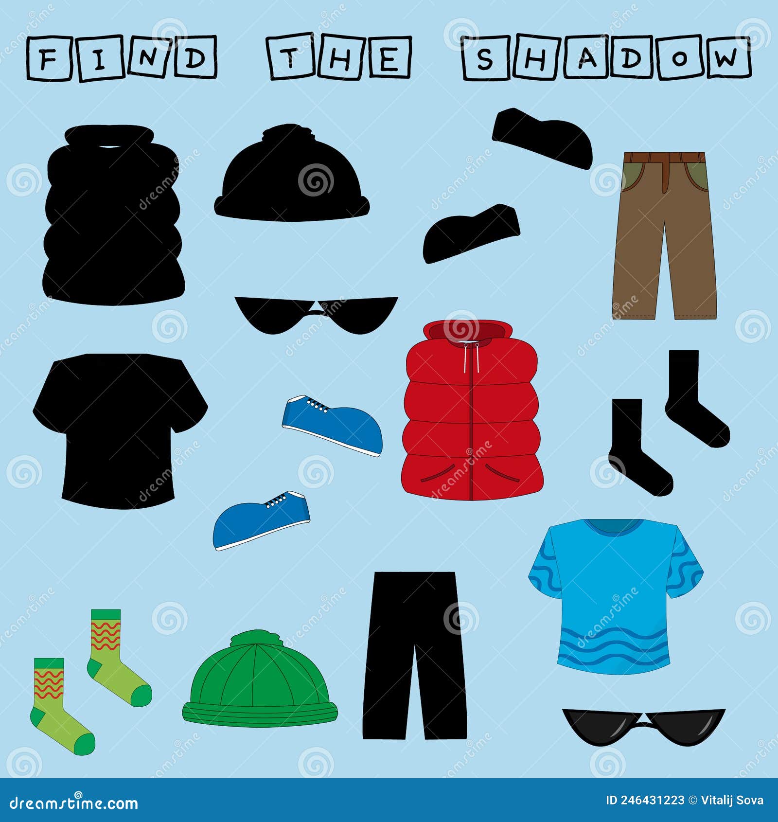 Shadow stock illustration. Illustration of stylish, casual - 246431223