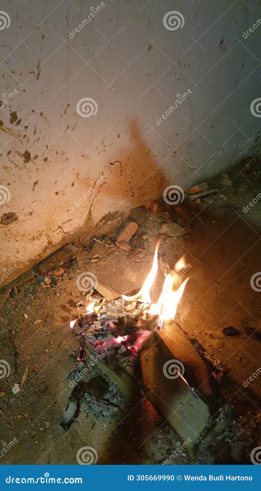 Shadow of Fire in the House Stock Photo - Image of camping, together ...