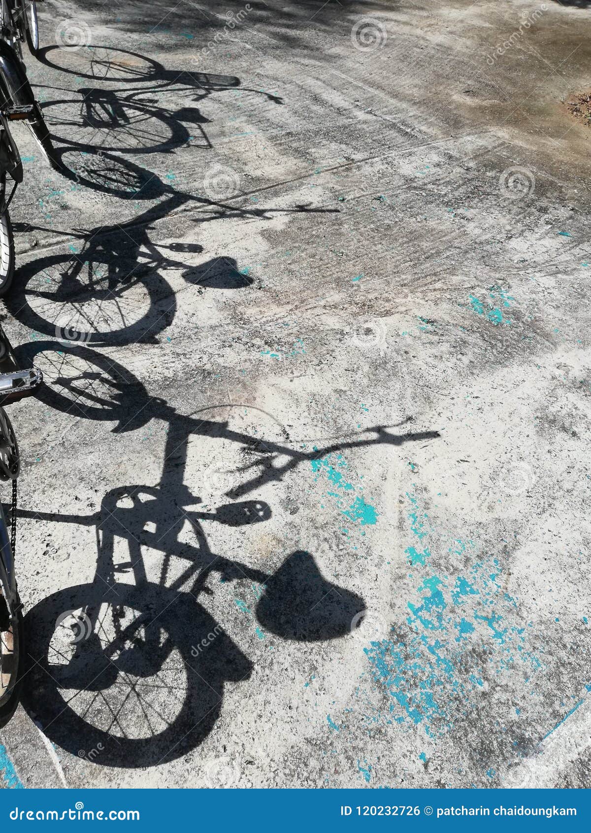 Shadow of bike stock photo. Image of street, bike, shadows - 120232726