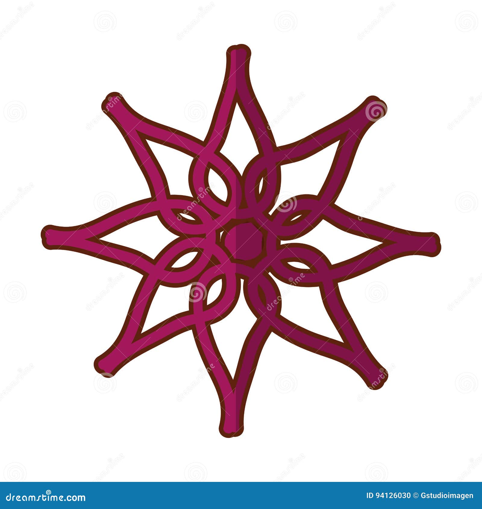 Shadow Flower Cartoon Vector Stock Vector - Illustration of pink ...