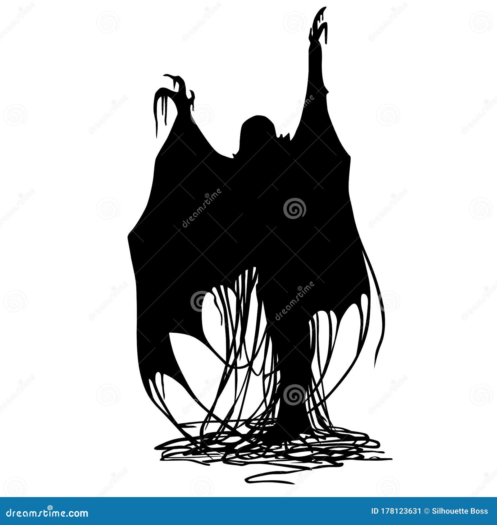 Shadow of Flying Satan, Devil, Lucifer, Flying Demon, Death. Black ...