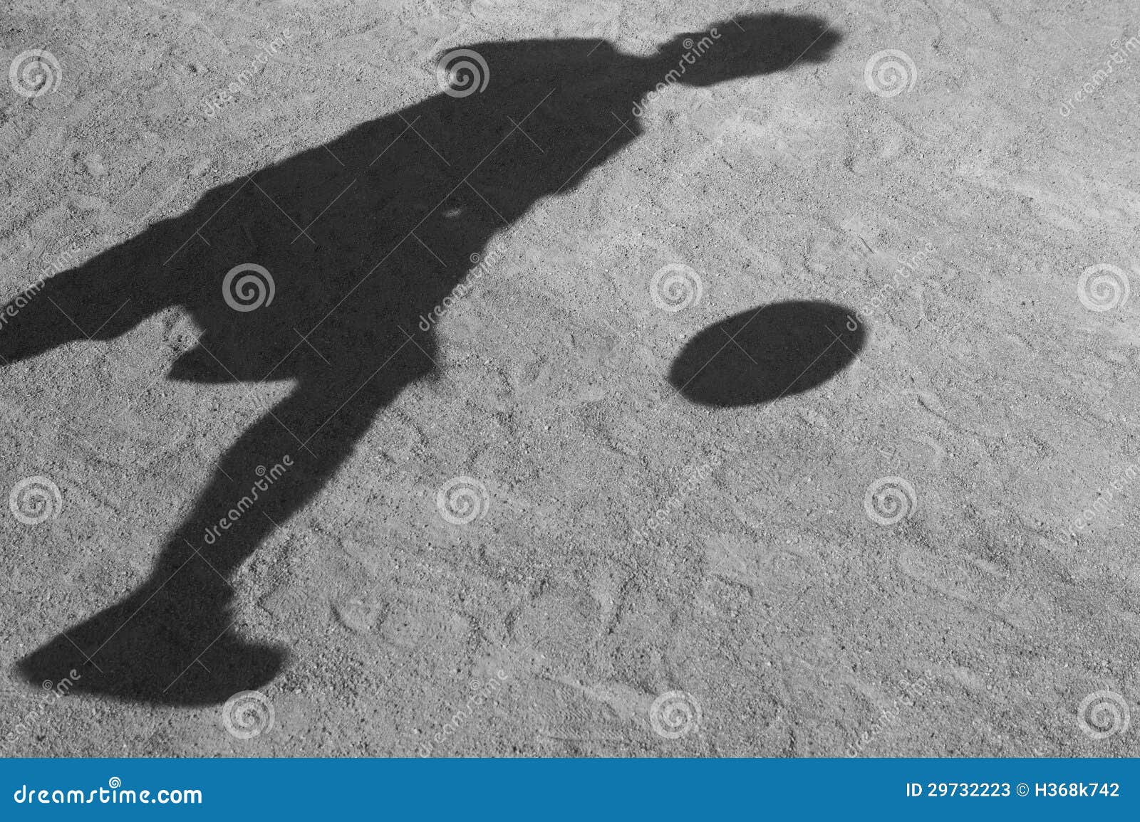 Shadow of a Football Player Stock Image - Image of beach, white: 29732223