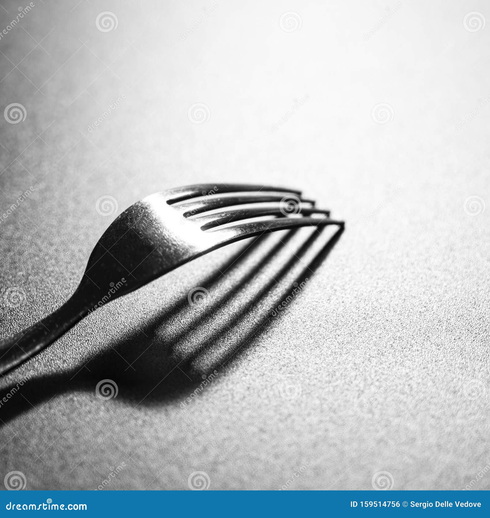 A shadow of the fork stock photo. Image of prepare, shiny - 159514756