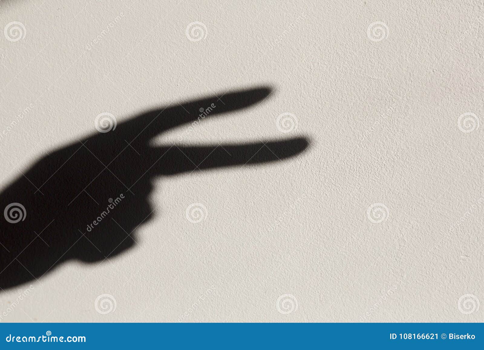Shadow in the Form of Rabbit Ears Stock Image - Image of amusement ...