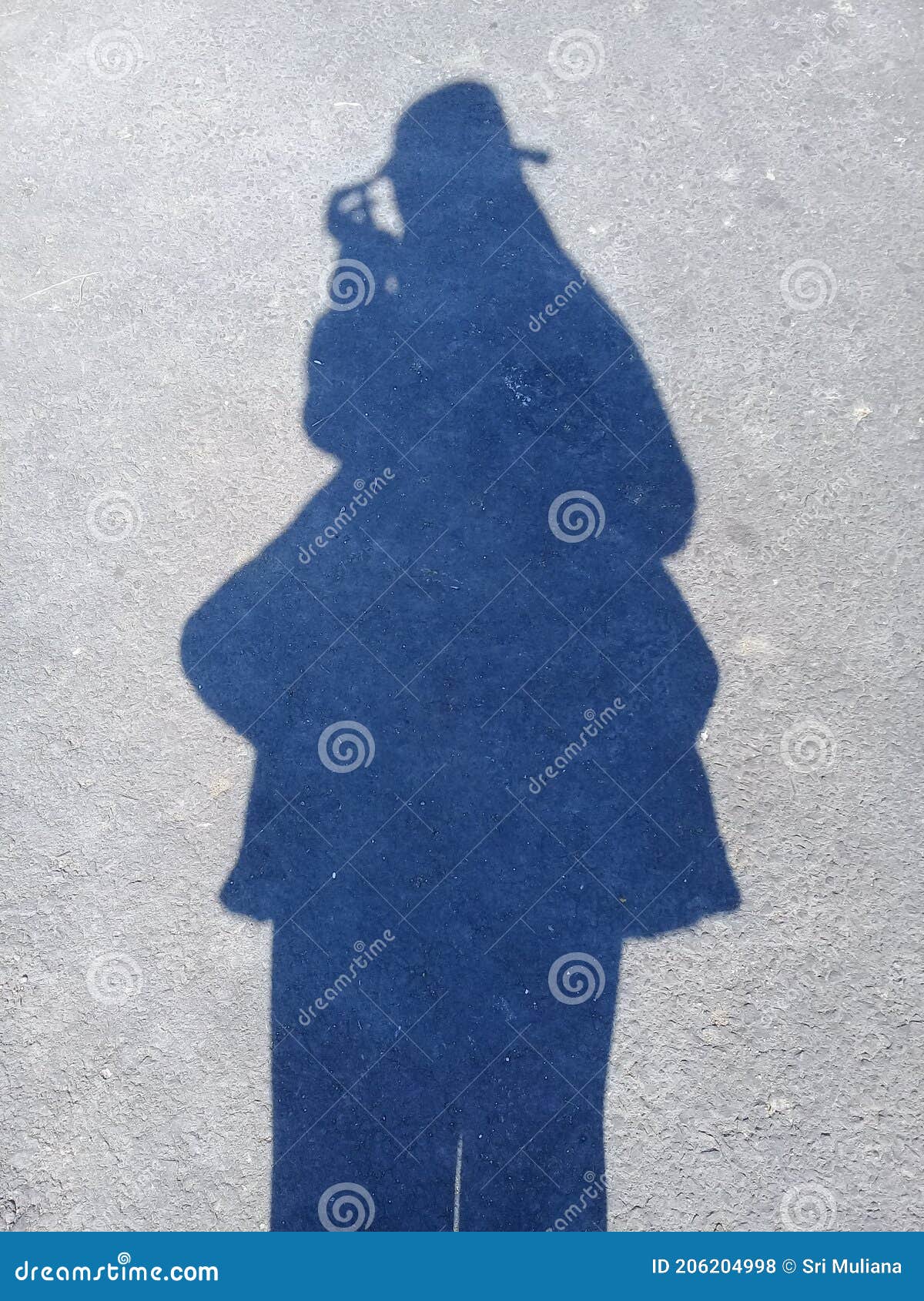 A Shadow Formed by Self-reflection Stock Photo - Image of black, person ...