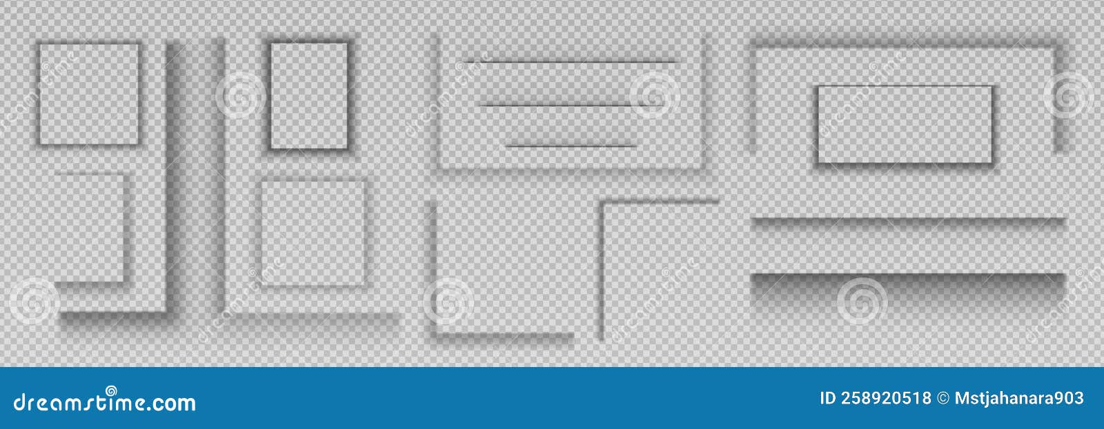 Shadow Frames for Web Banner, Paper Sheet Stock Vector - Illustration ...