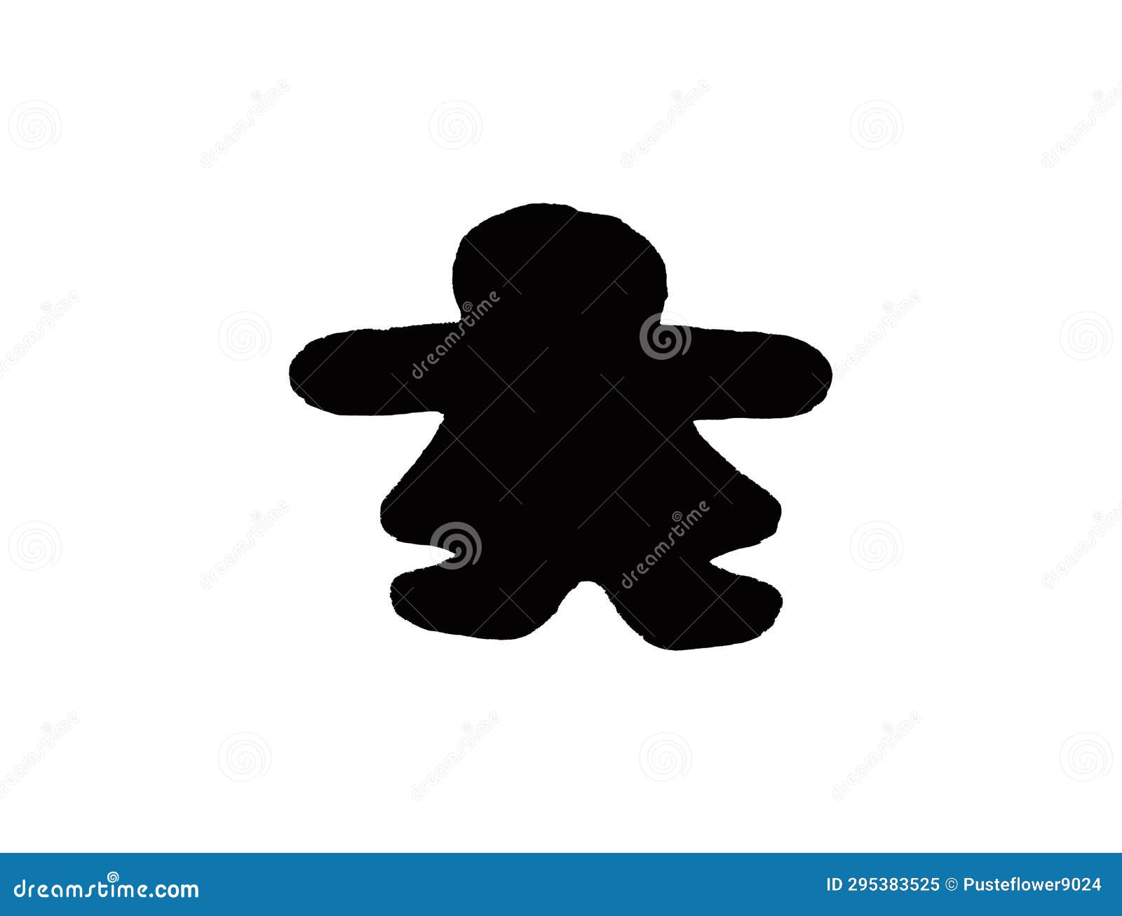 Shadow of a Gingerbread Man Stock Illustration - Illustration of outs ...
