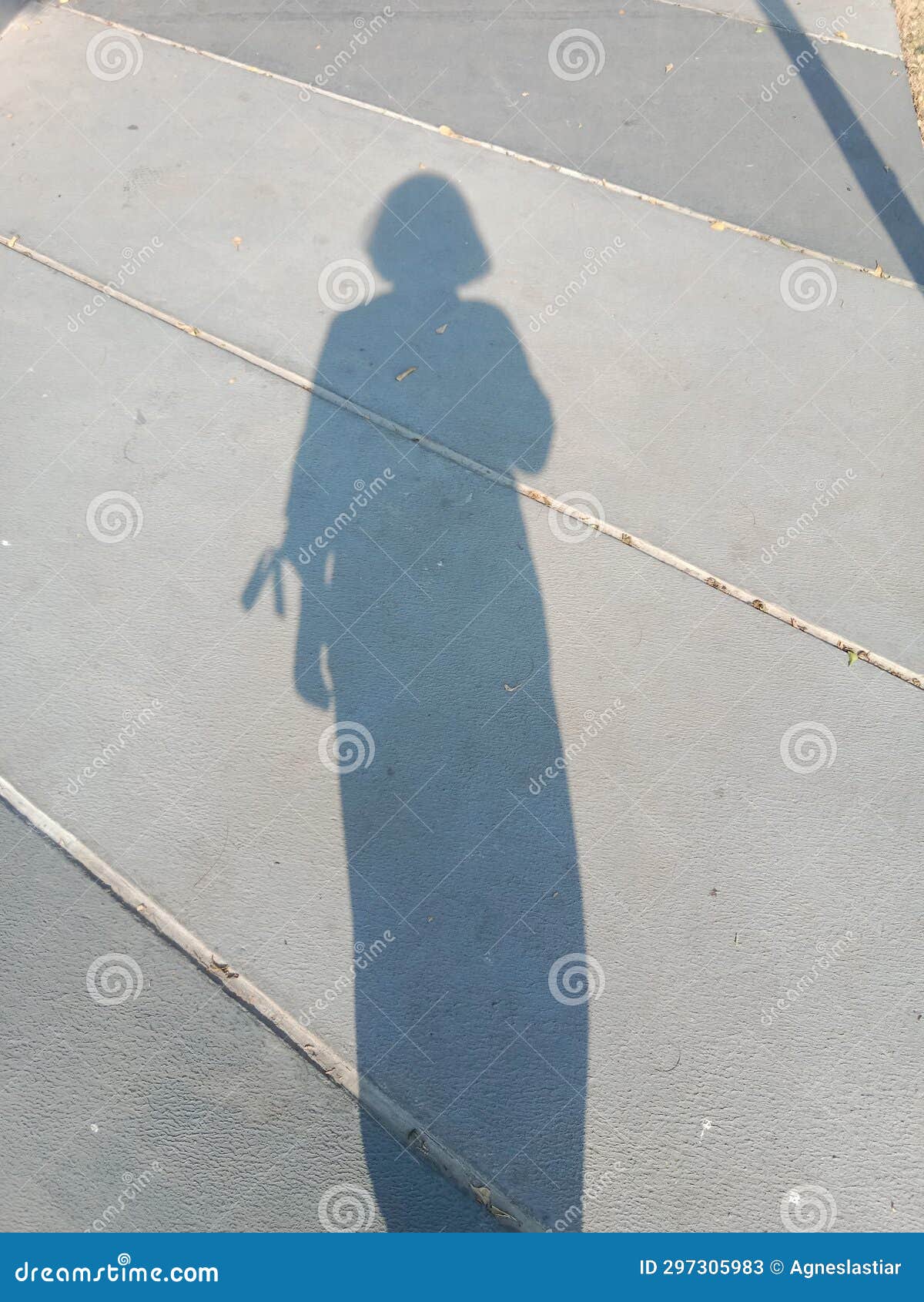 Shadow from a Girl in the Town Stock Image - Image of survive, dress ...