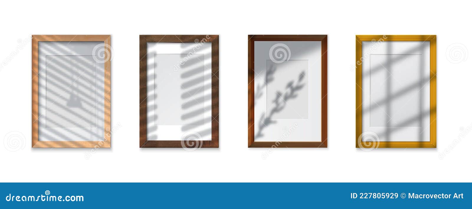 Shadow Glass Frames Set stock vector. Illustration of branding - 227805929