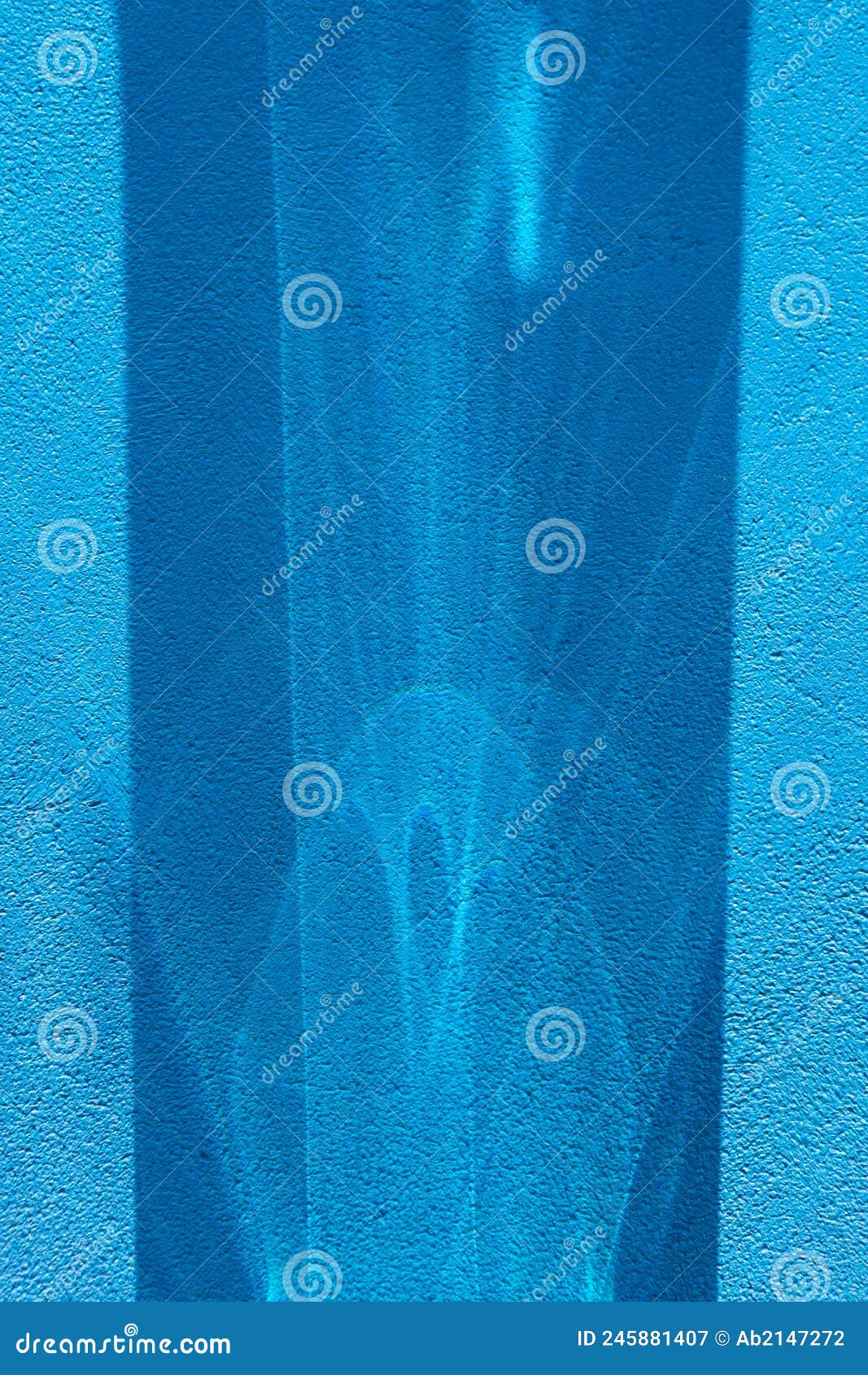 The Shadow of Glass of Water on Blue Textured Surface. Abstract ...