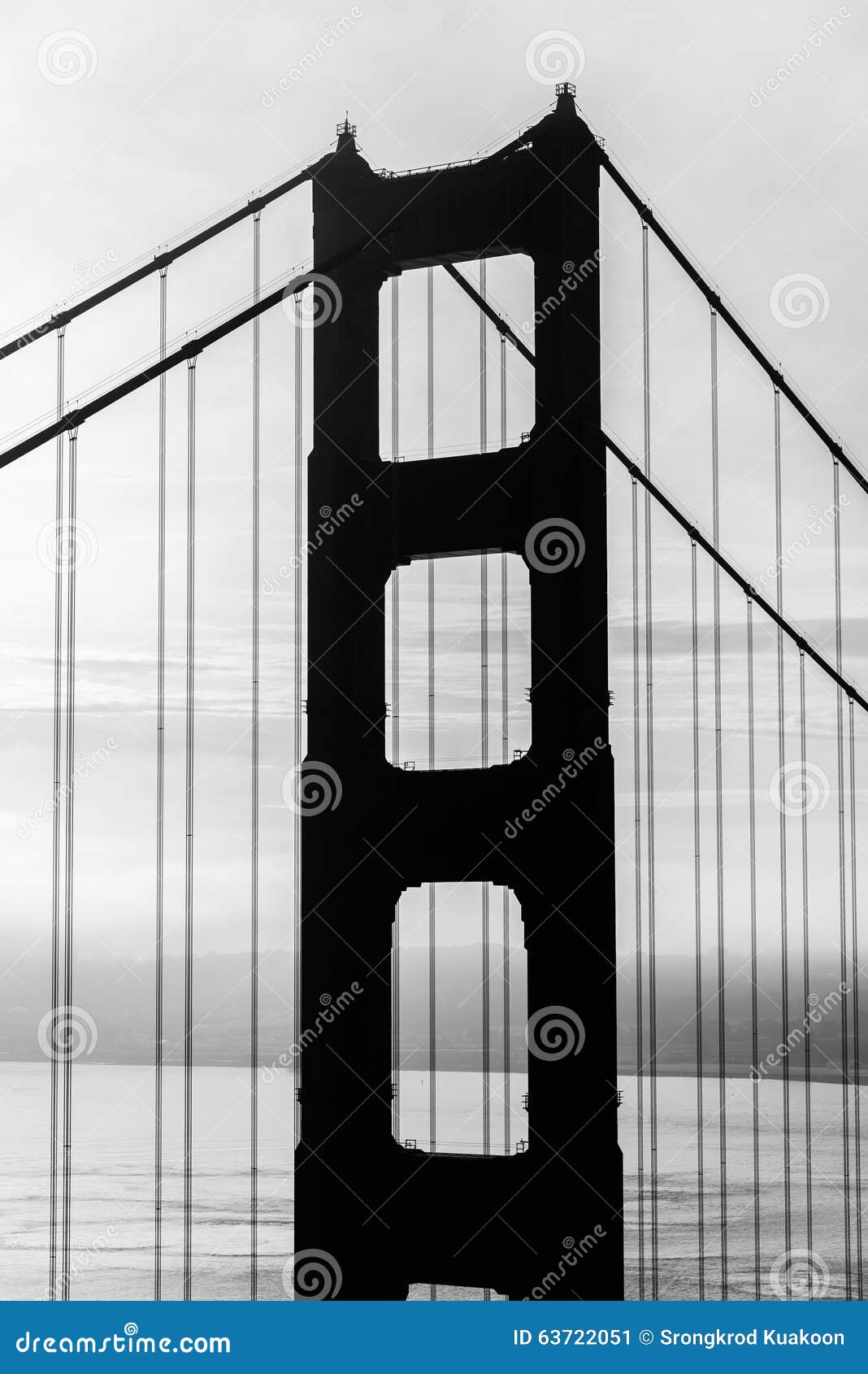 Shadow of Golden Gate Bridge Stock Image - Image of landmark, bridge ...
