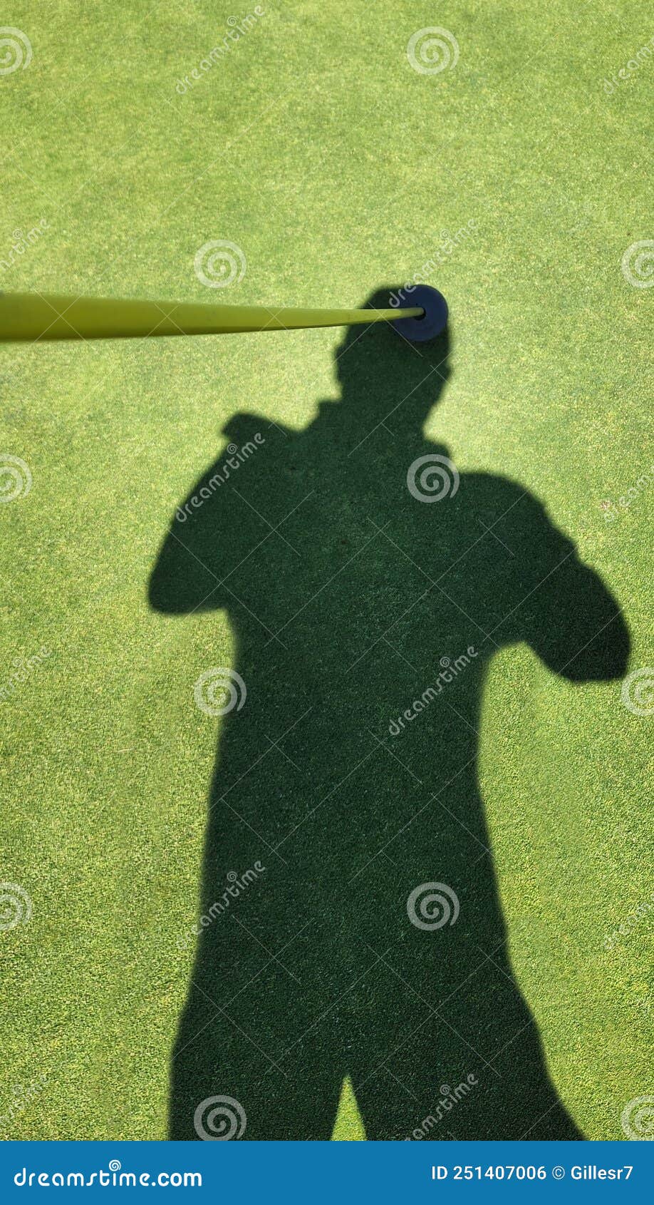 The shadow of the golfer stock photo. Image of golfing - 251407006