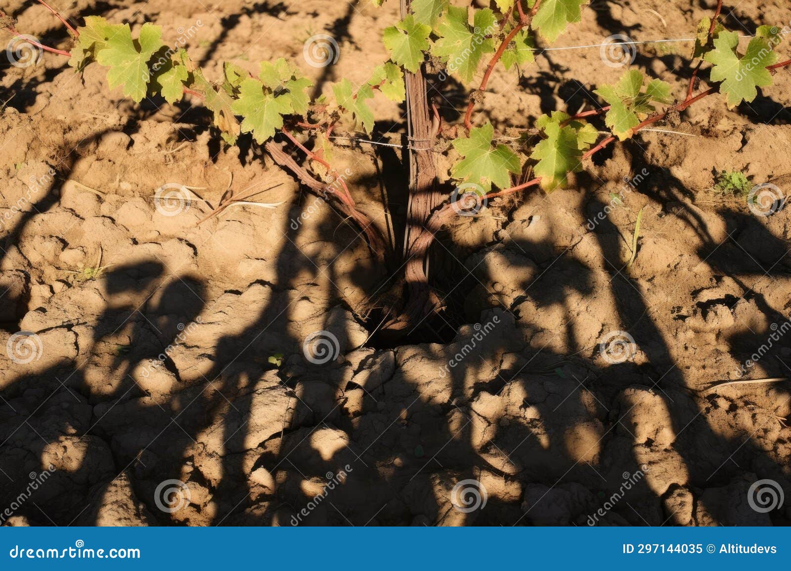 Shadow of Grapevines on Soil Stock Image - Image of nature, soil: 297144035
