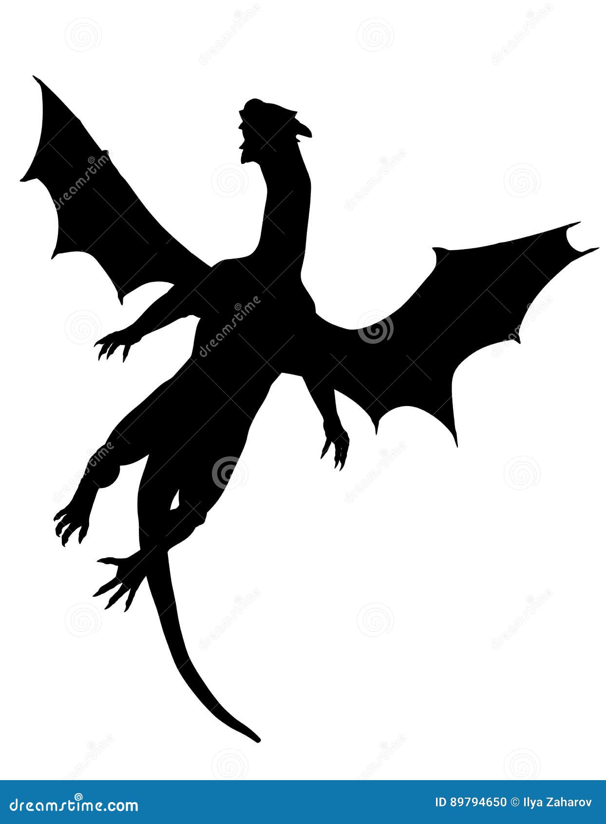 Shadow of Great and Powerful Flying Dragon Stock Illustration ...