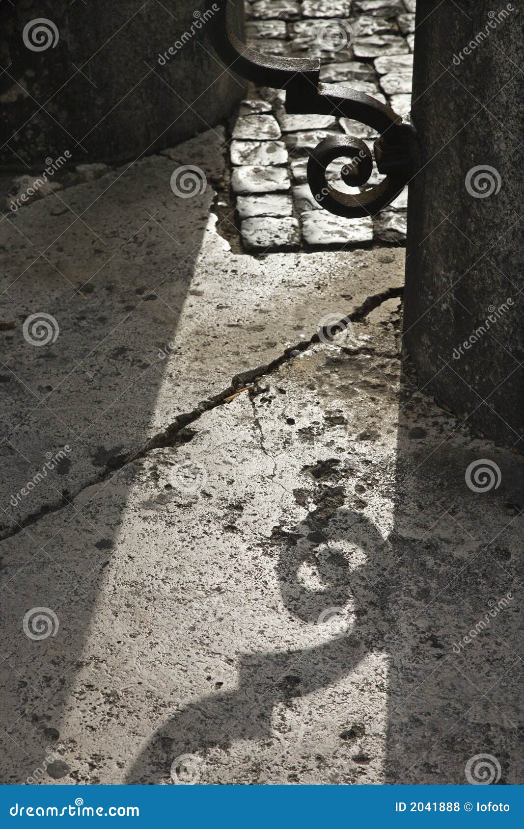 Shadow on Ground from Iron Gate. Stock Photo - Image of colour ...